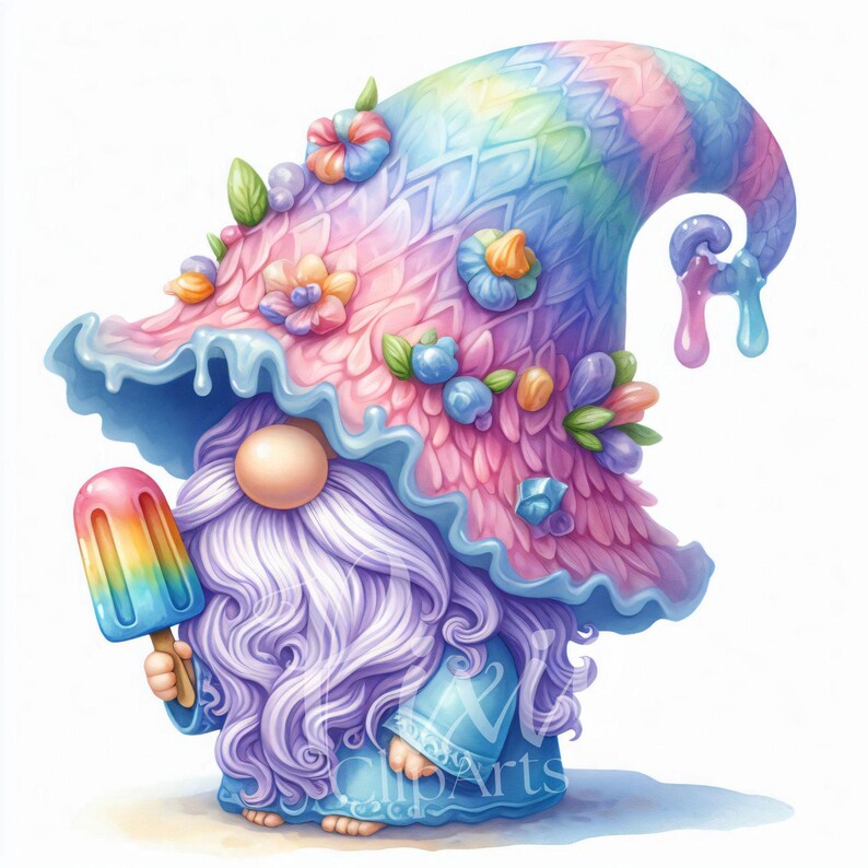 Sweet Summer Gnome Clipart | Set of 10 High Quality 300DPI JPEG ...