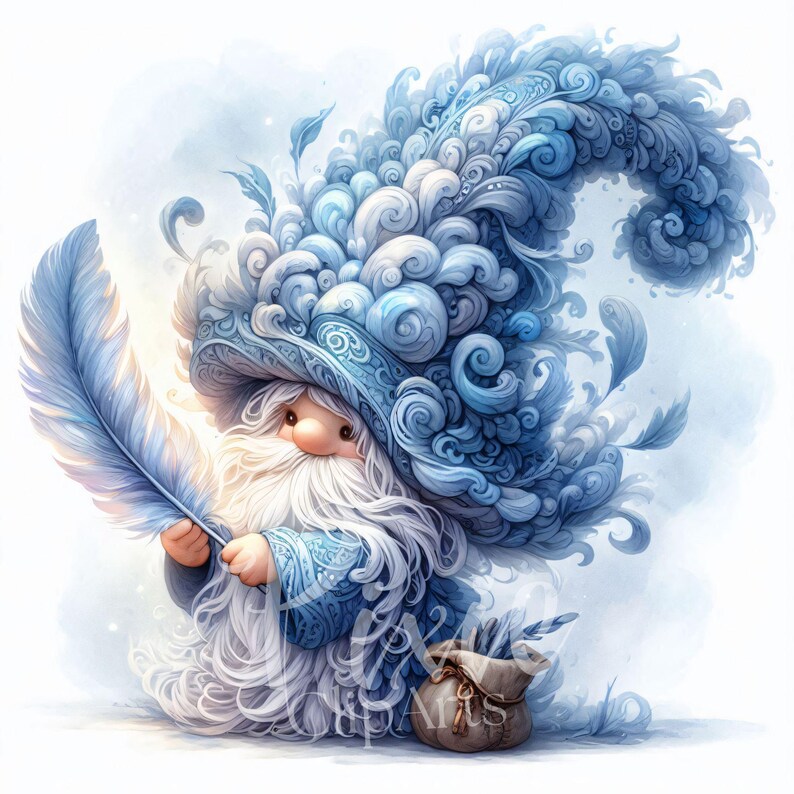 Magical Gnome Clipart | Set of 10 High Quality 300DPI JPEG | Wind ...