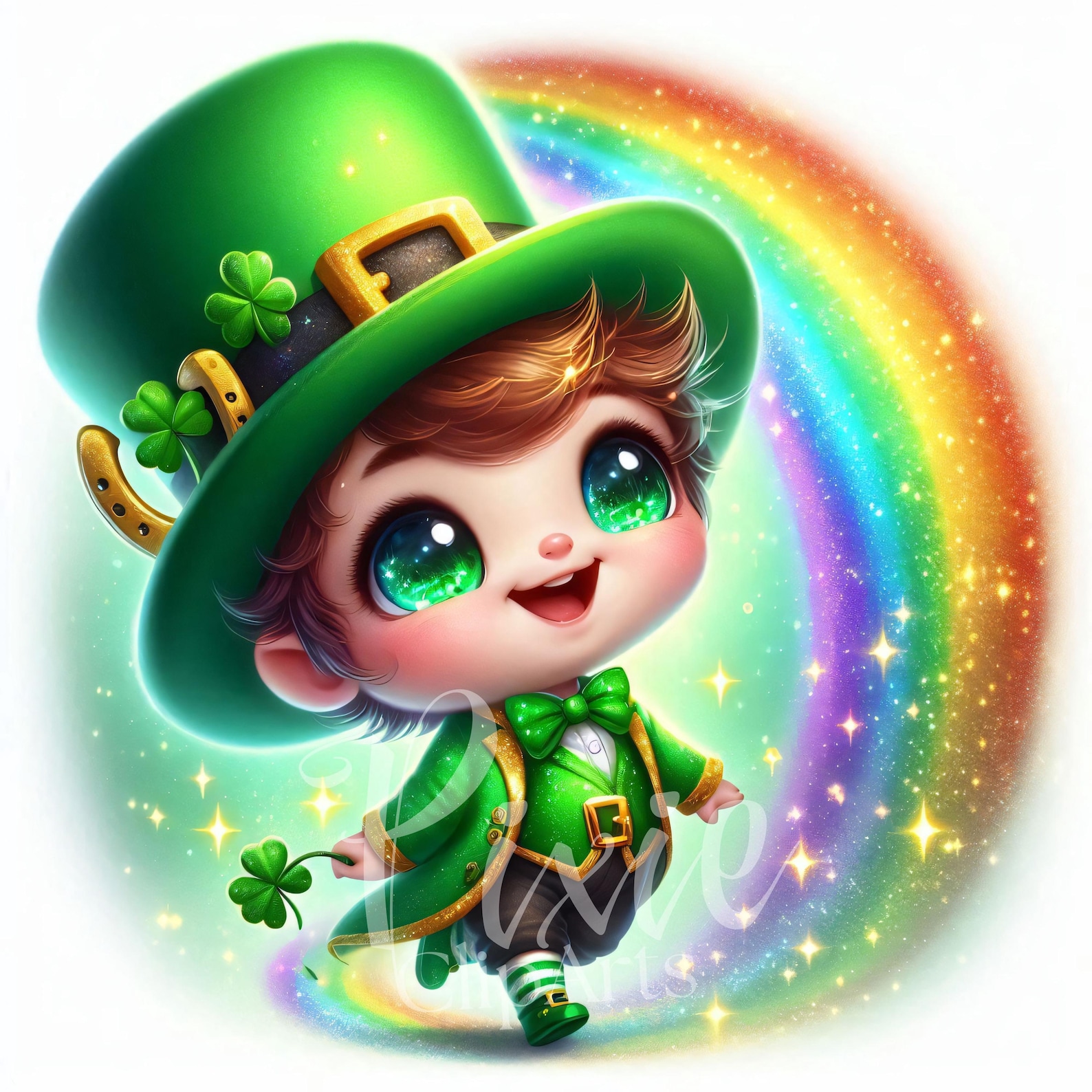 Saint Patrick's Day Leprechaun Clipart | Leprechaun Rainbow Clipart ...
