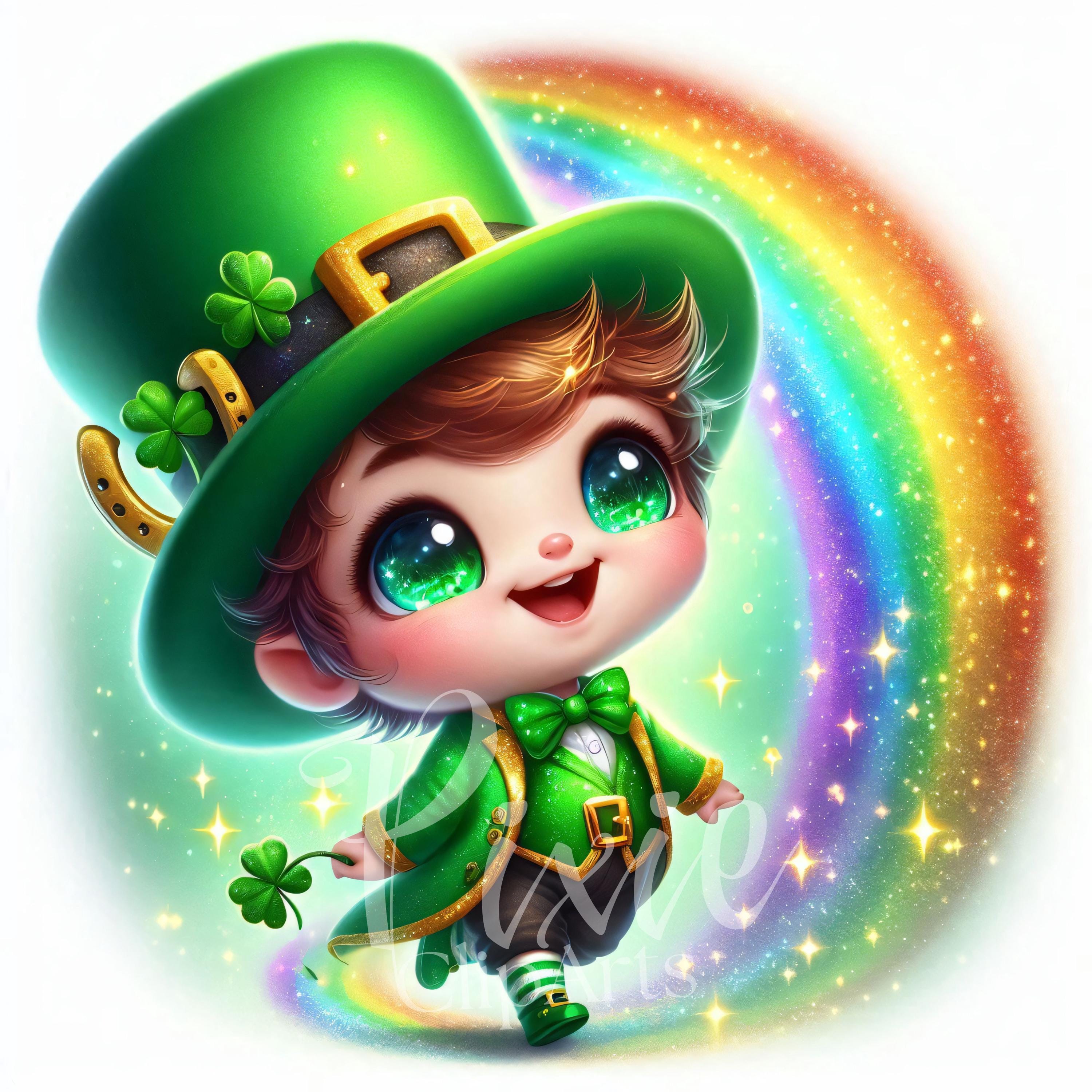 Saint Patrick's Day Leprechaun Clipart | Leprechaun Rainbow Clipart ...