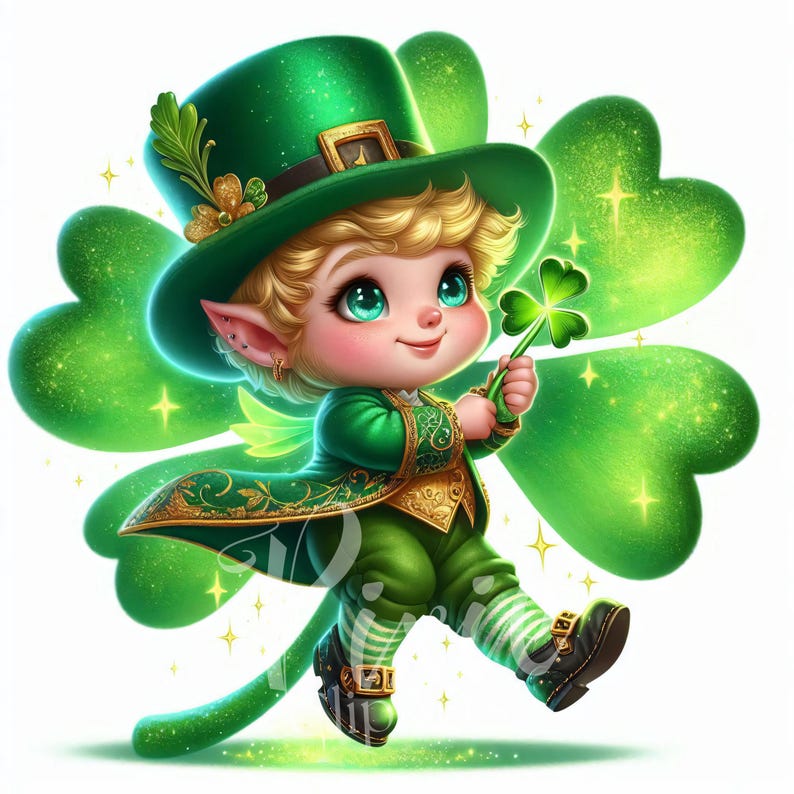 Saint Patrick's Day Leprechaun Clipart | Clover Leaf Leprechaun Clipart ...