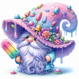 Sweet Summer Gnome Clipart | Set of 10 High Quality 300DPI JPEG ...