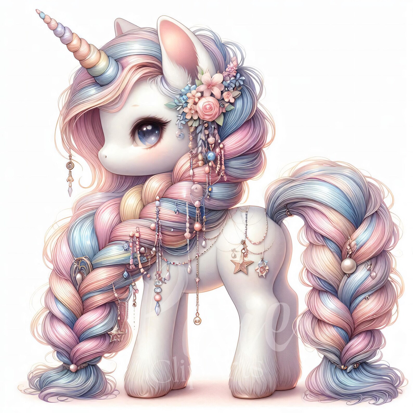 Magical Fairy Unicorn Clipart | Set of 10 JPEG High Quality 300DPI JPEG ...