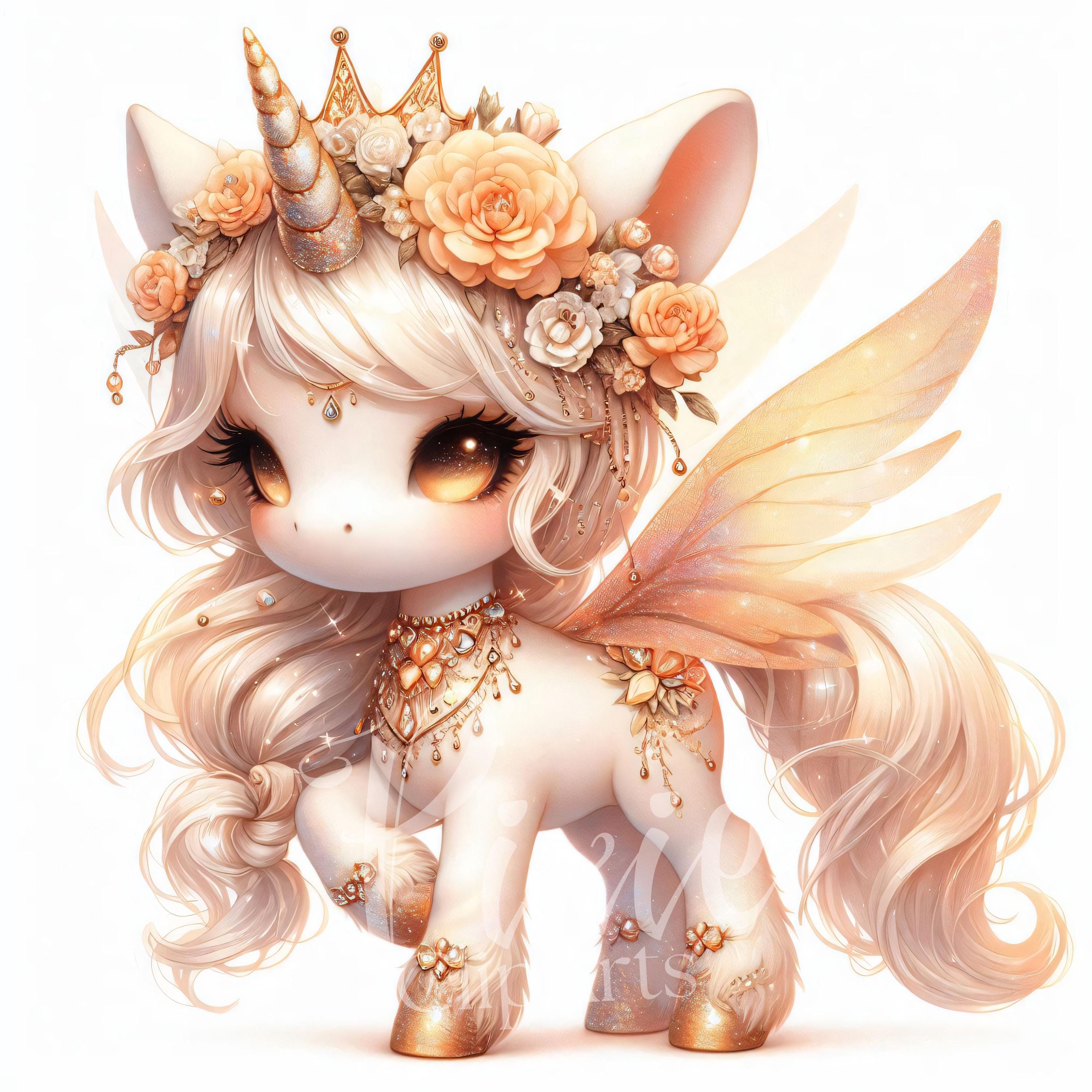 Magical Fairy Unicorn Clipart | Set of 8 JPEG High Quality 300DPI JPEG ...