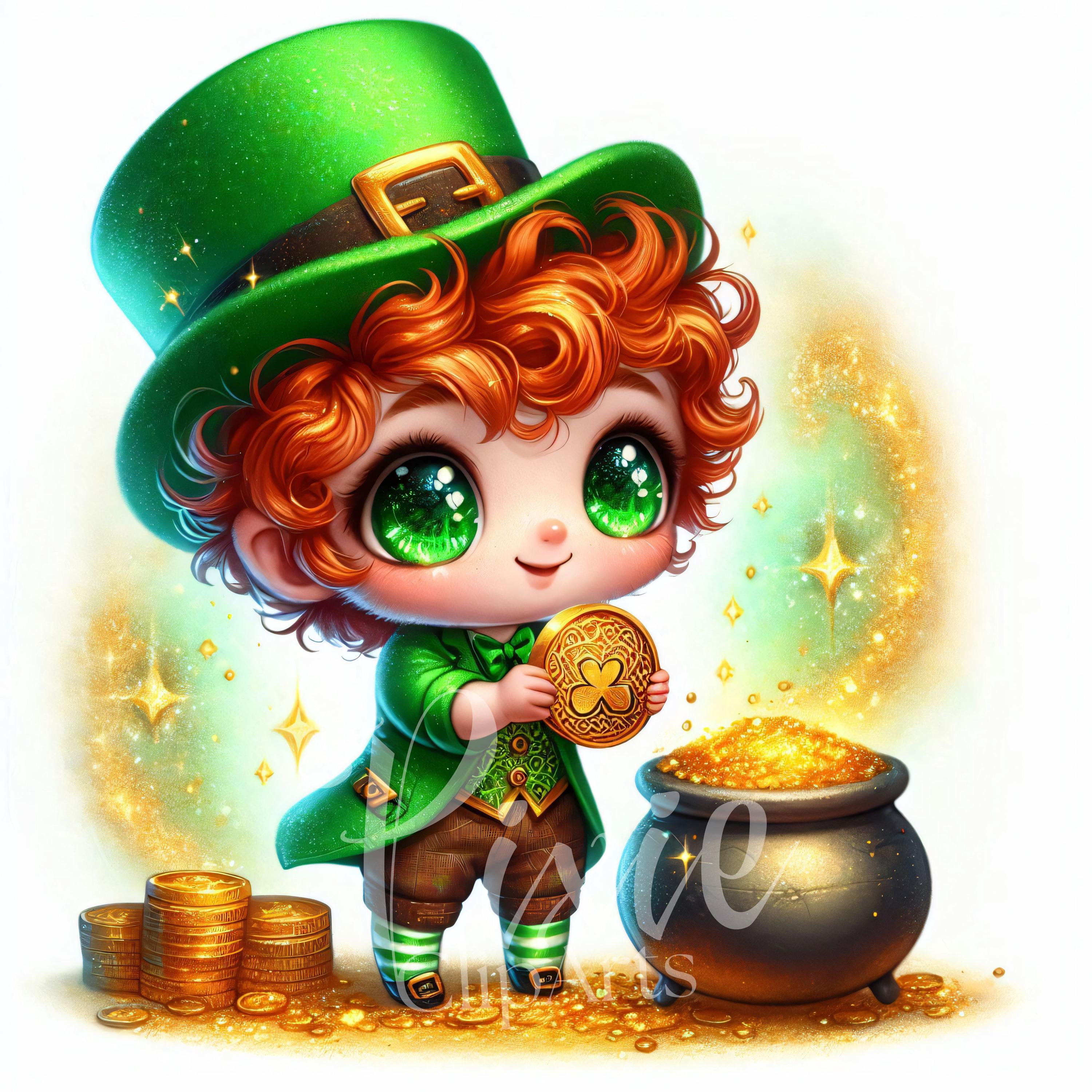 Saint Patrick's Day Leprechaun Clipart | Lucky Gold Leprechaun Clipart ...