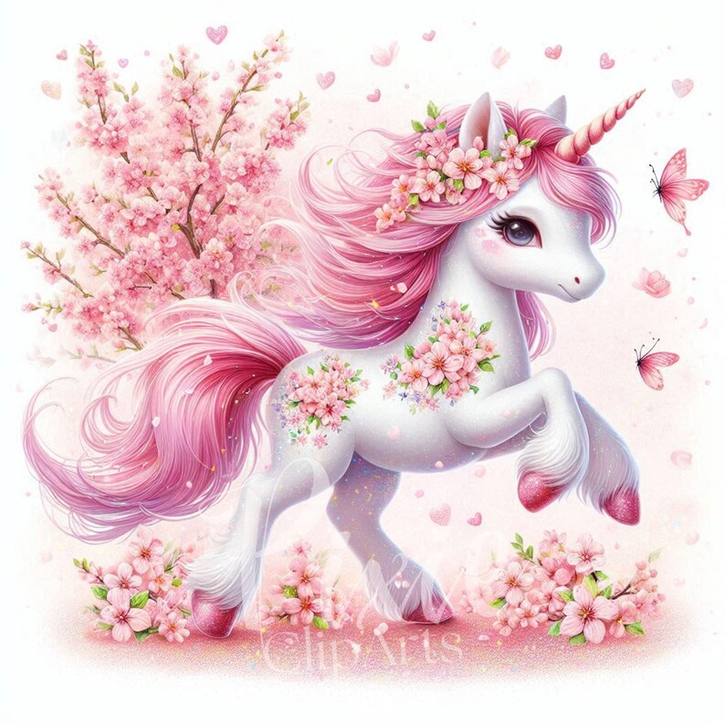 Magical Fairy Unicorn Clipart | Set of 8 JPEG High Quality 300DPI JPEG ...
