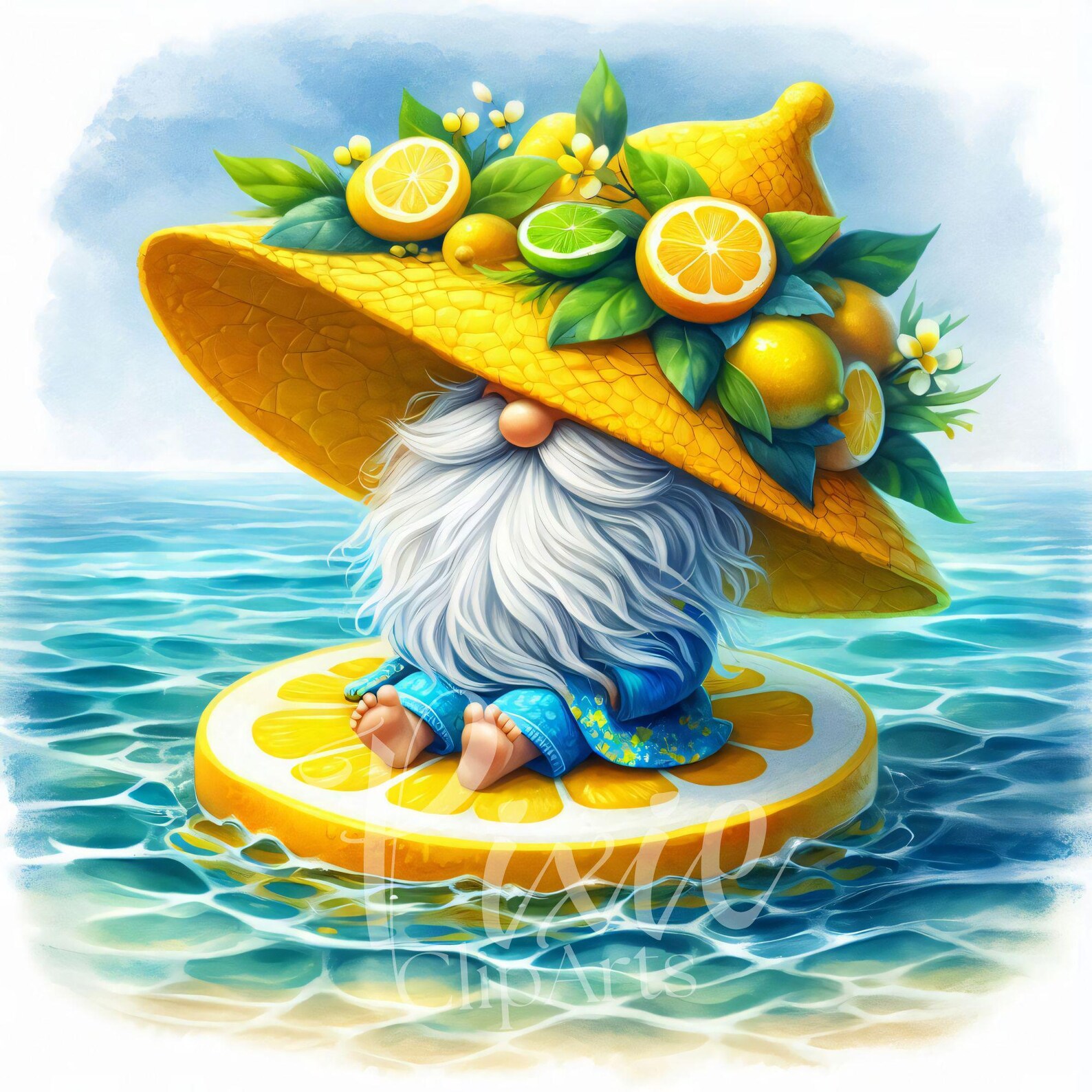 Summertime Gnome Clipart | Set of 10 High Quality 300DPI JPEG | Lemon ...