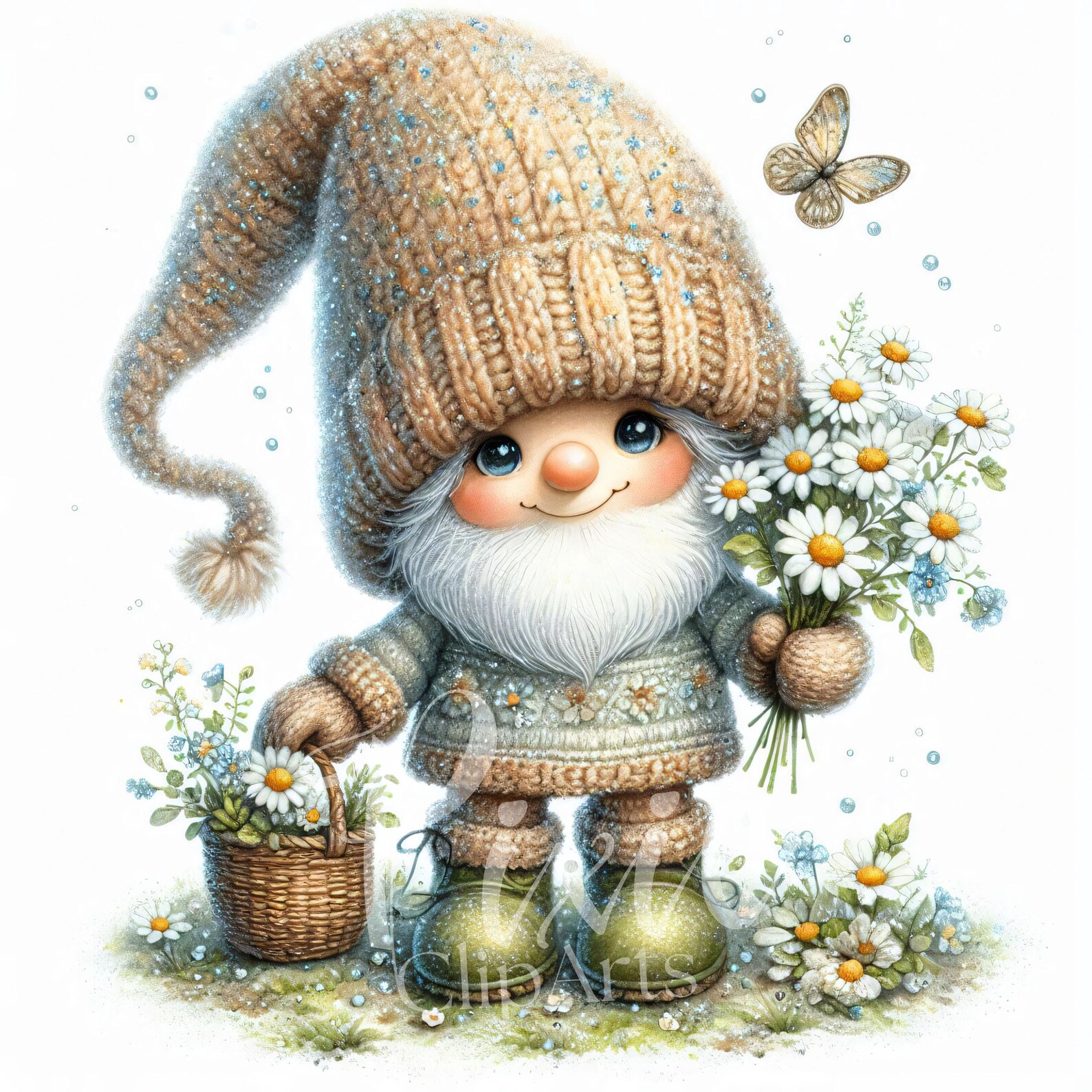 Spring Gnome Clipart | Set of 8 High Quality 300DPI JPEG | Daisy ...