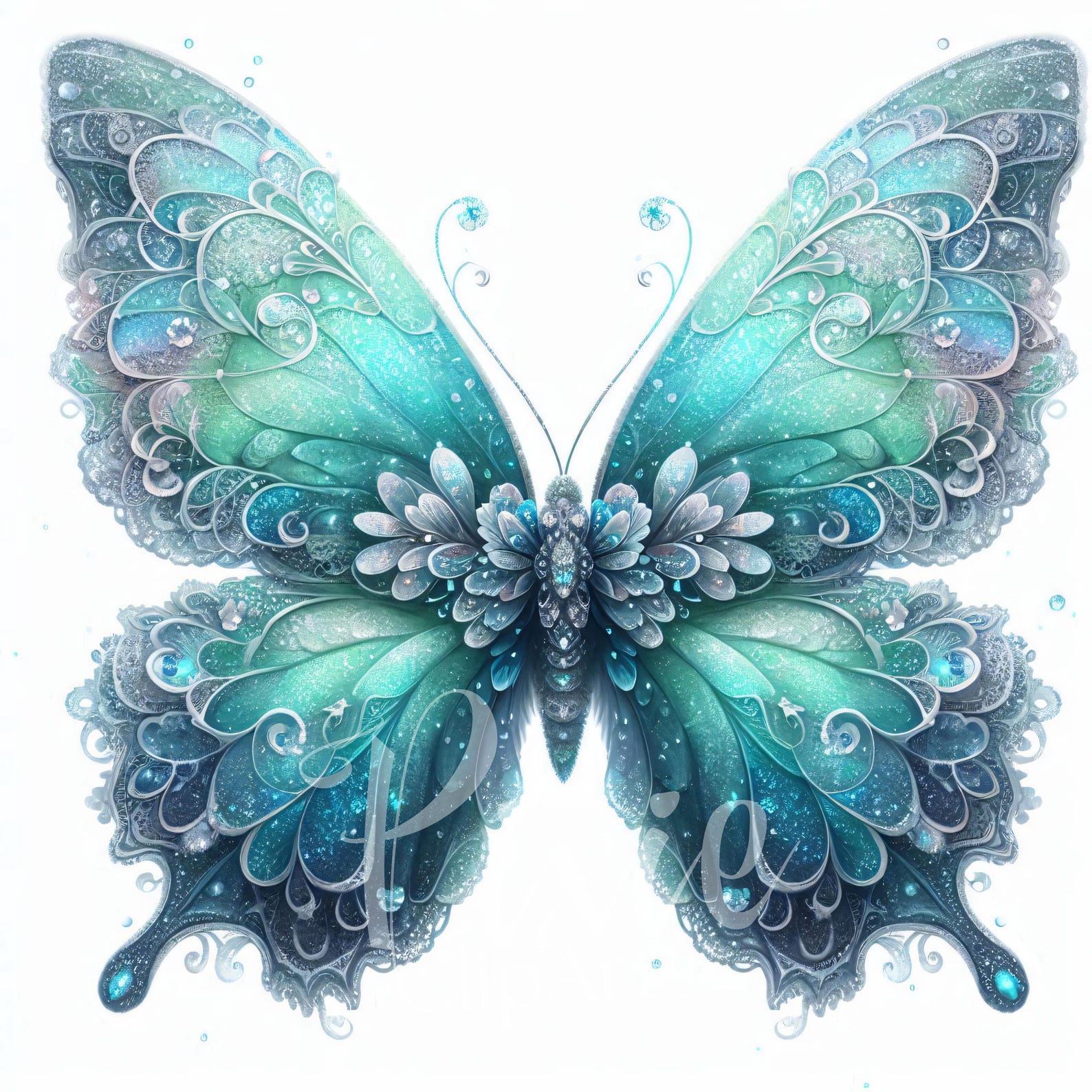 Whimsical Butterfly Clipart |set of 10 High Quality 300DPI JPG, Ocean ...