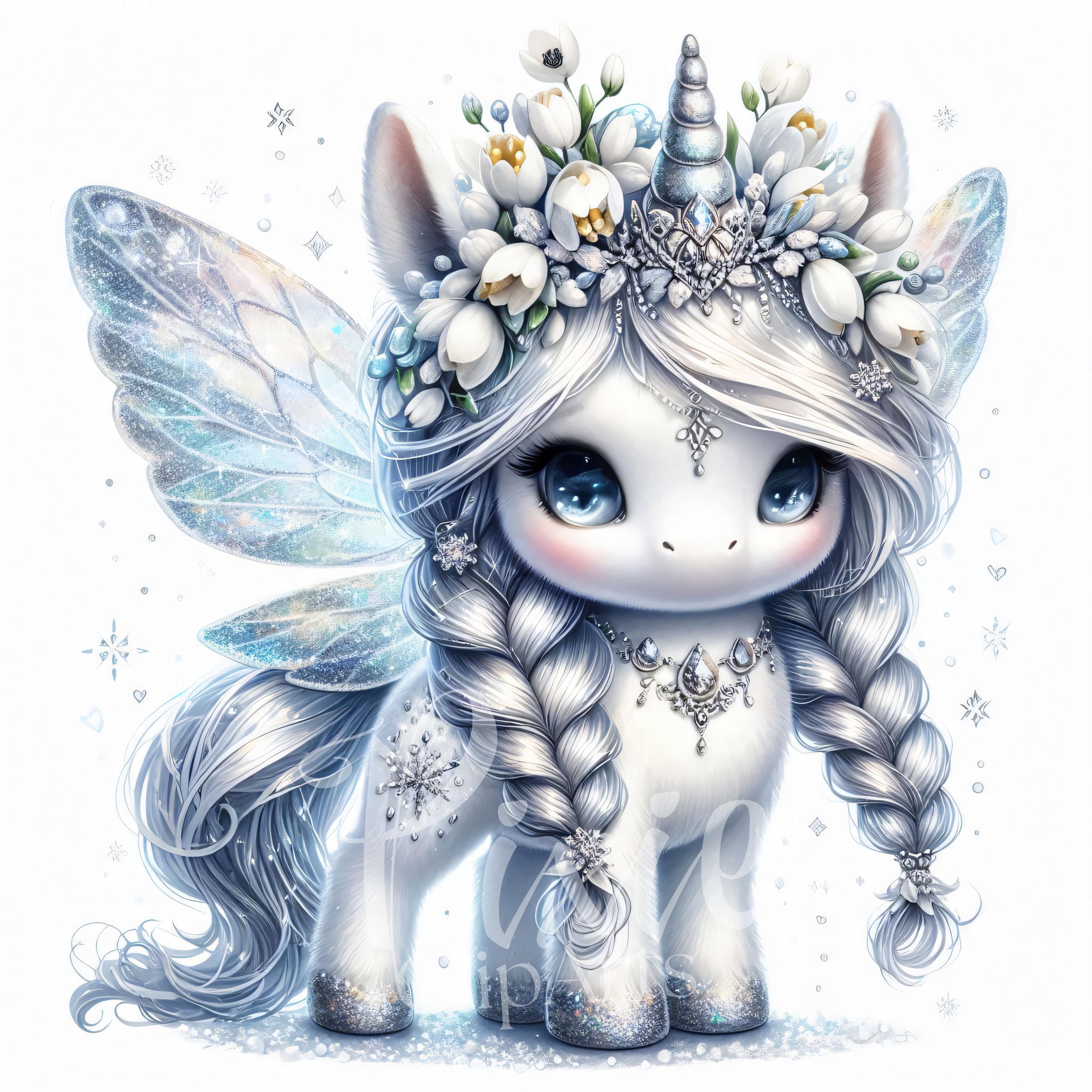 Magical Fairy Unicorn Clipart | Set of 8 JPEG High Quality 300DPI JPEG ...