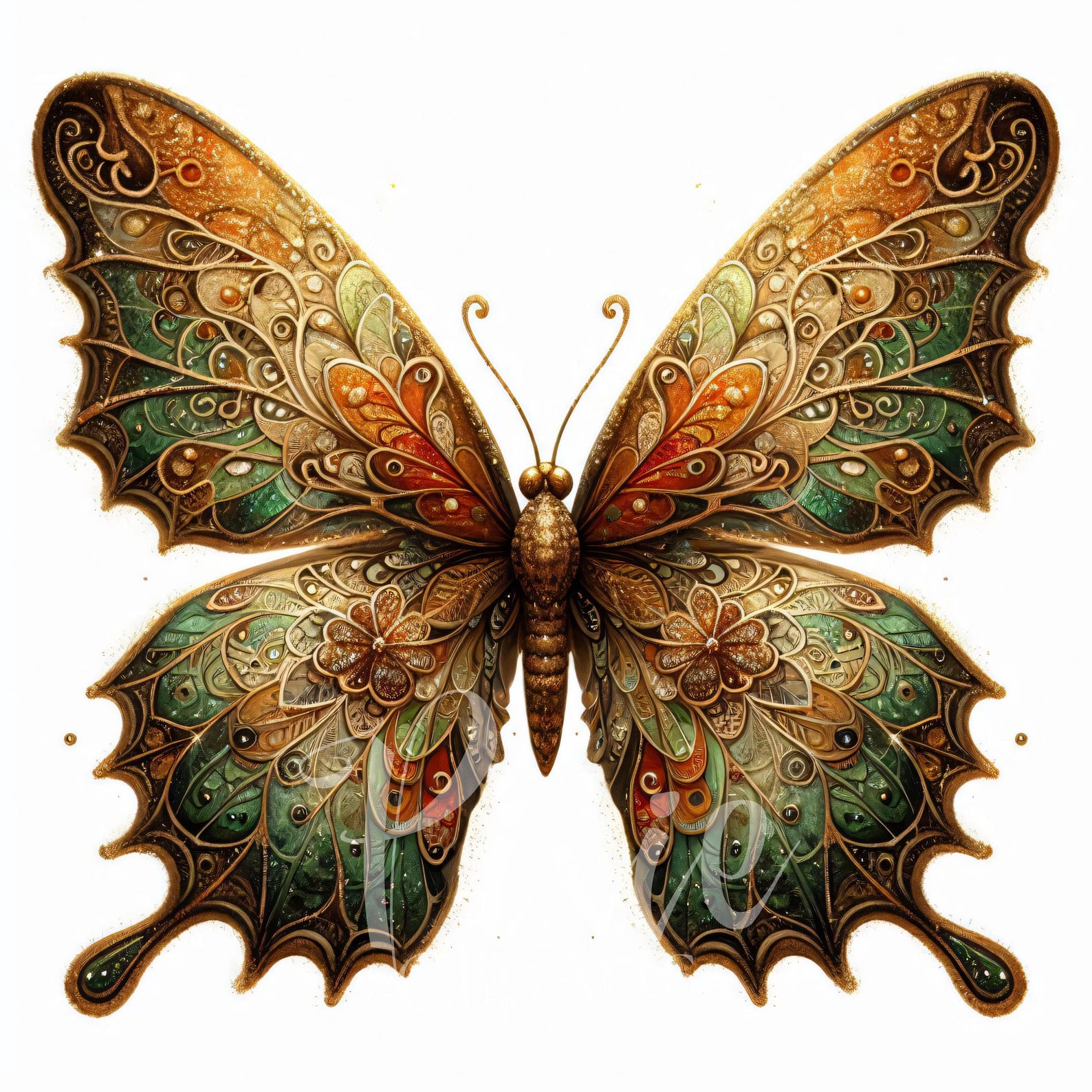 Whimsical Butterfly Clipart | Set of 10 High Quality 300DPI JPG ...