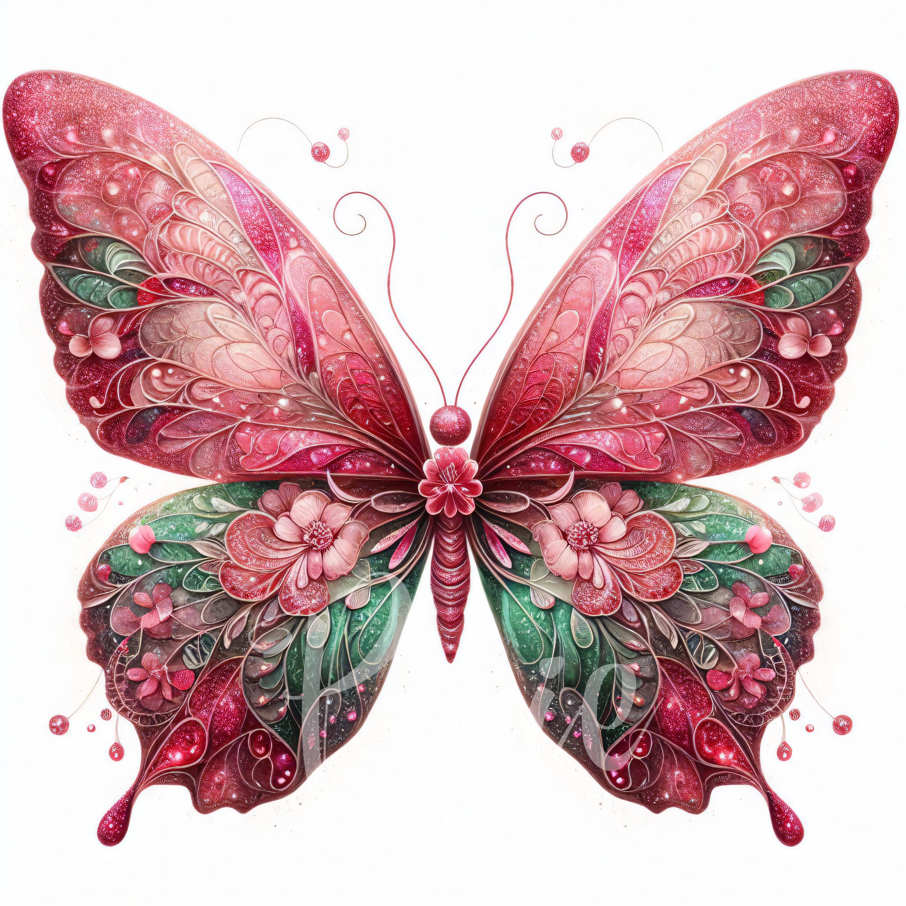 Whimsical Butterfly Clipart | Set of 10 High Quality 300DPI JPG ...