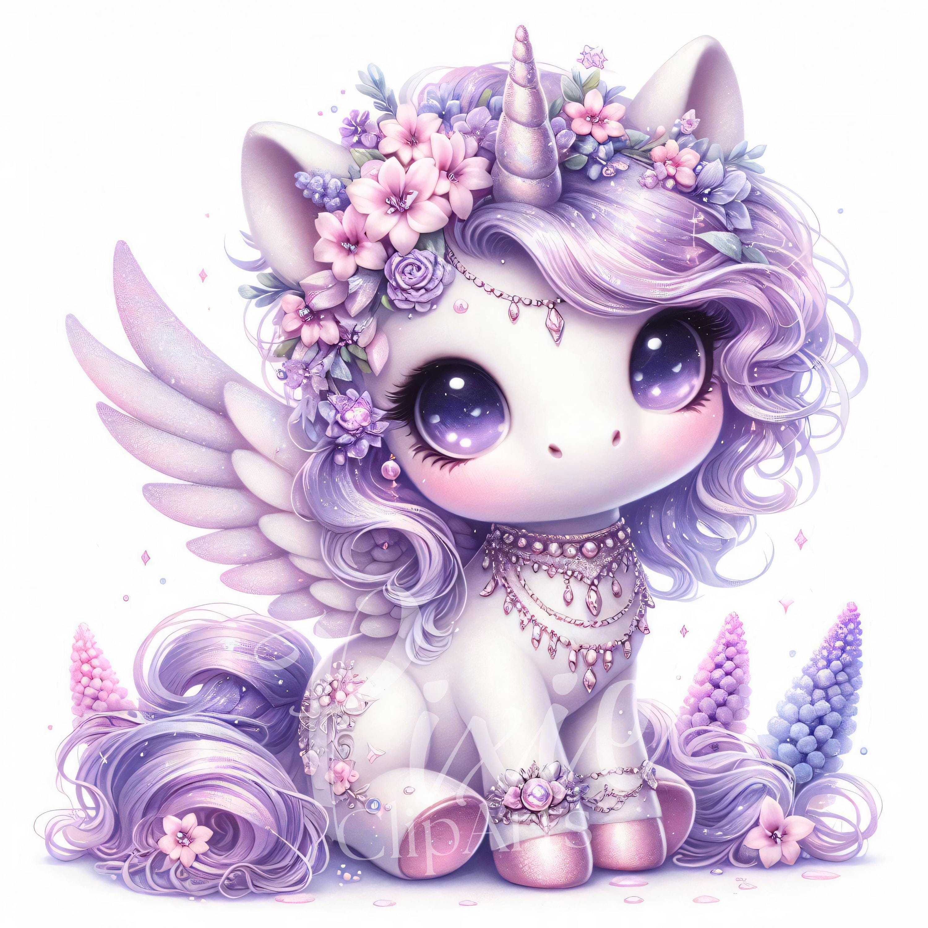 Magical Fairy Unicorn Clipart | Set of 8 JPEG High Quality 300DPI JPEG ...