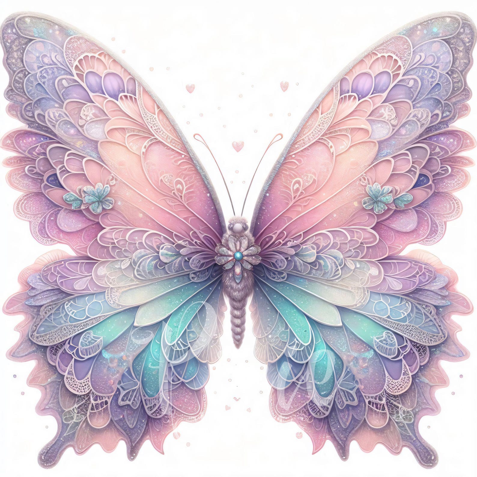 Whimsical Butterfly Clipart |set of 10 High Quality 300DPI JPG, Pastel ...