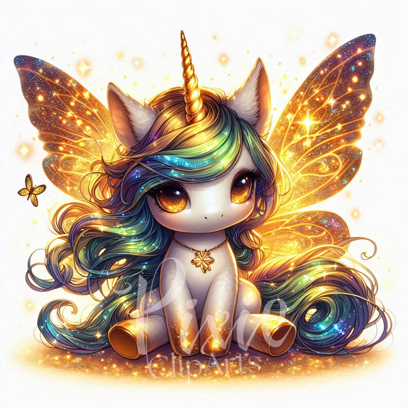 Magical Fairy Unicorn Clipart | Set of 10 JPEG High Quality 300DPI JPEG ...