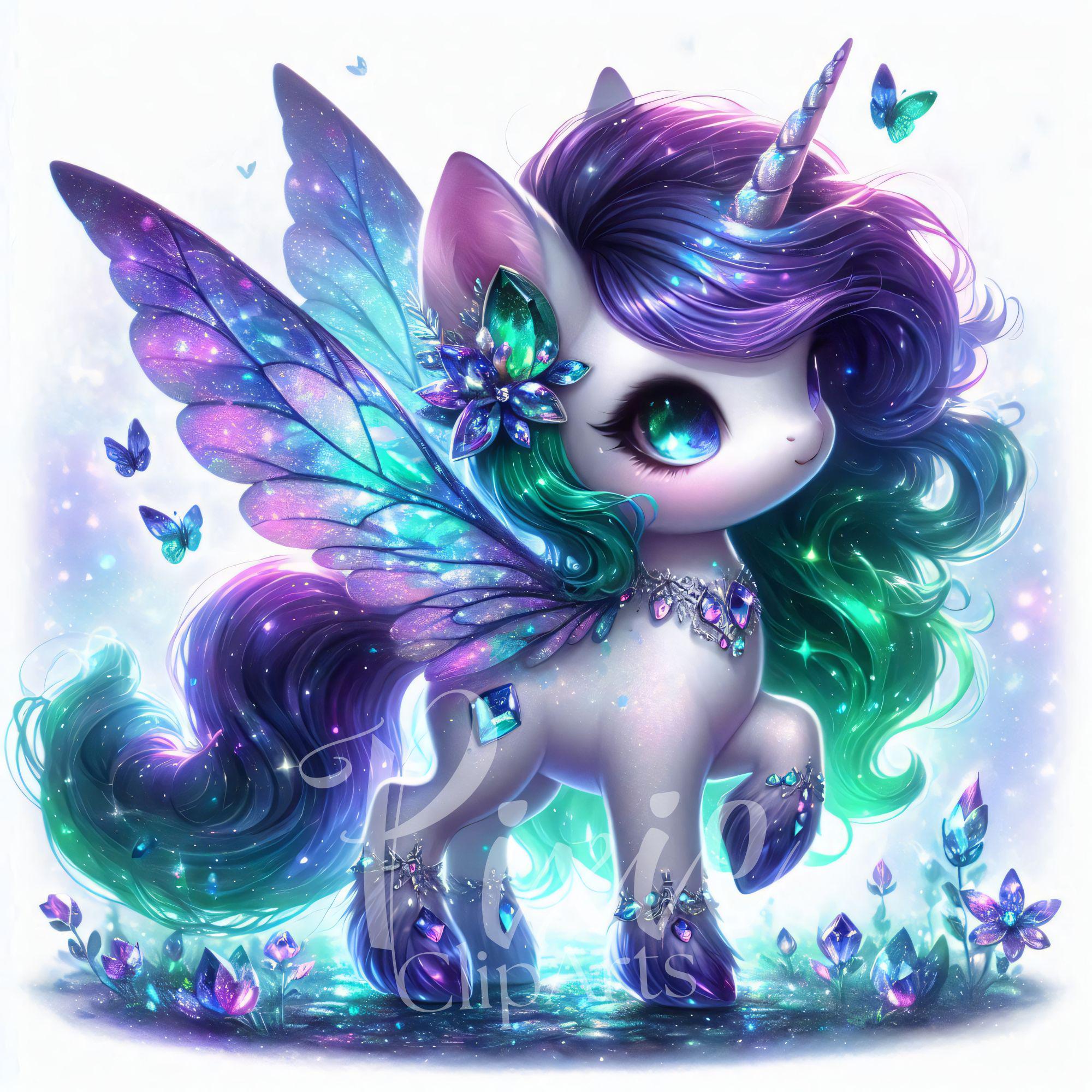 Magical Fairy Unicorn Clipart | Set of 10 JPEG High Quality 300DPI JPEG ...