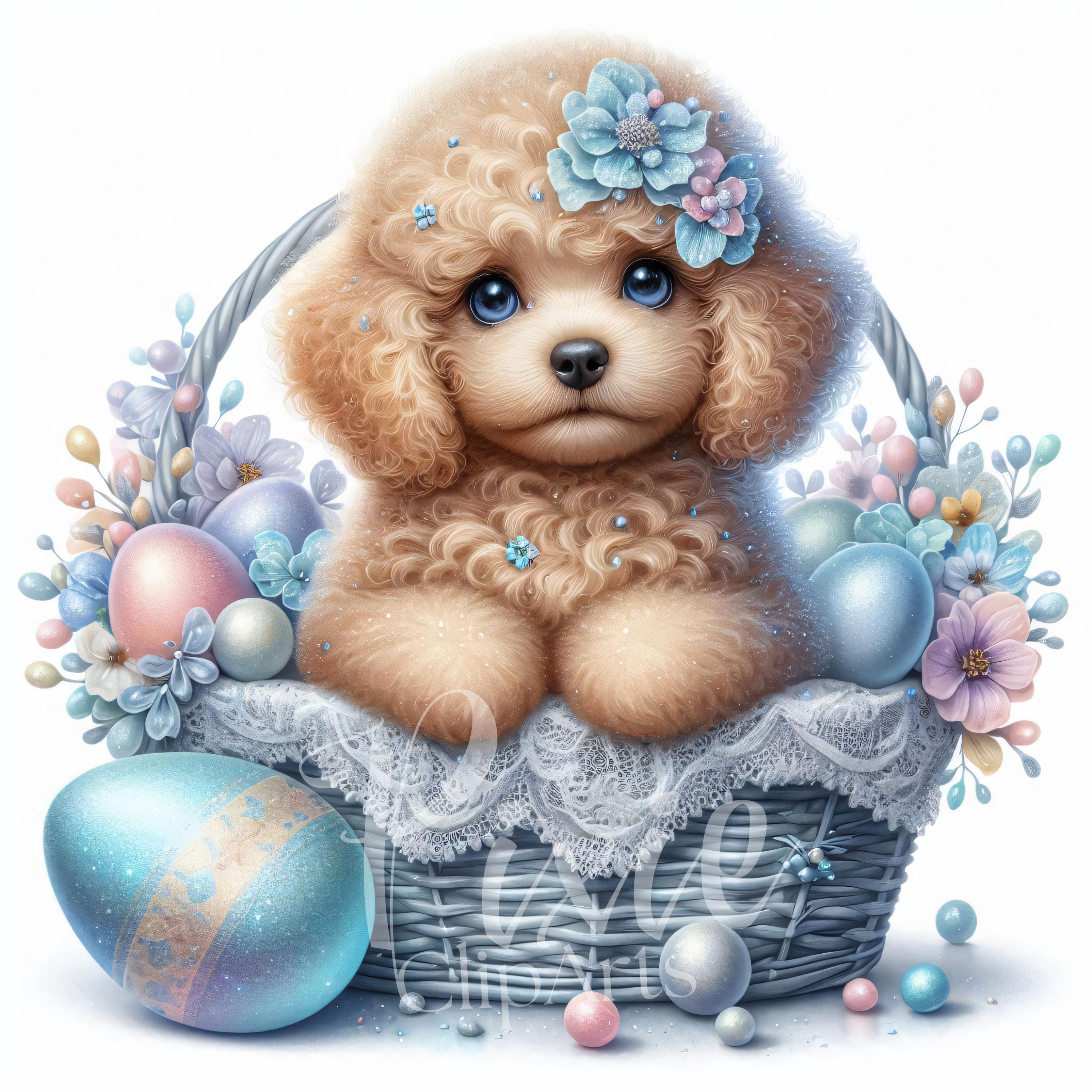 Easter Puppy Clipart | Spring Breeze Puppy Clipart | Set of 8 | High ...