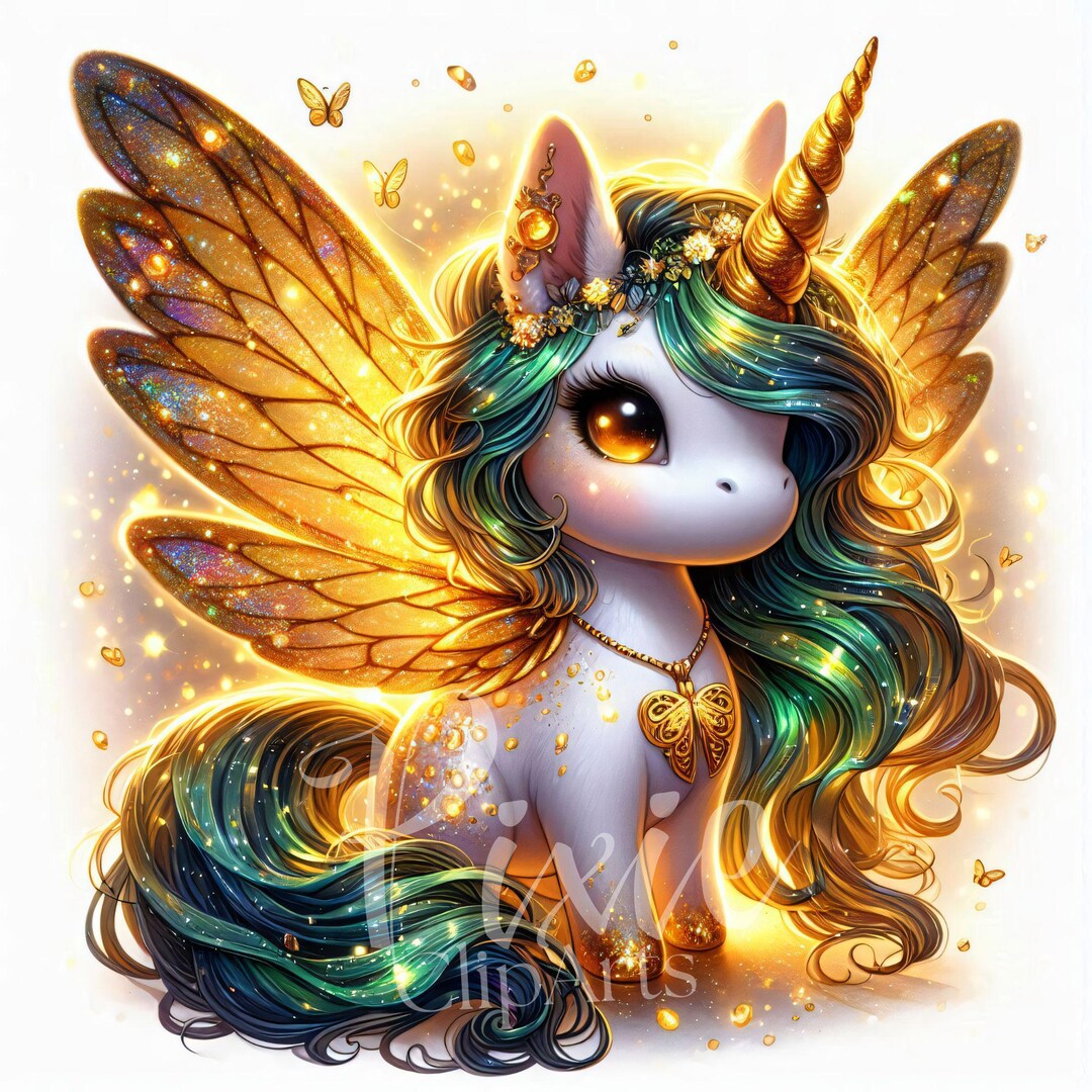 Magical Fairy Unicorn Clipart | Set of 10 JPEG High Quality 300DPI JPEG ...