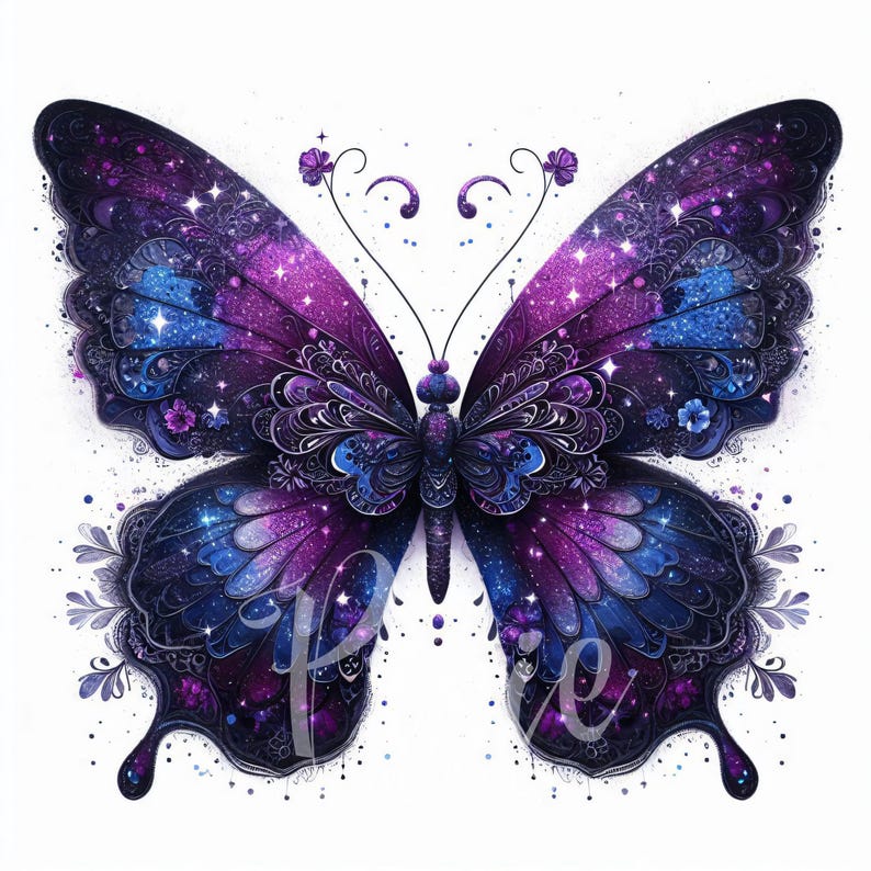 Whimsical Butterfly Clipart | Set of 10 High Quality 300DPI JPG ...