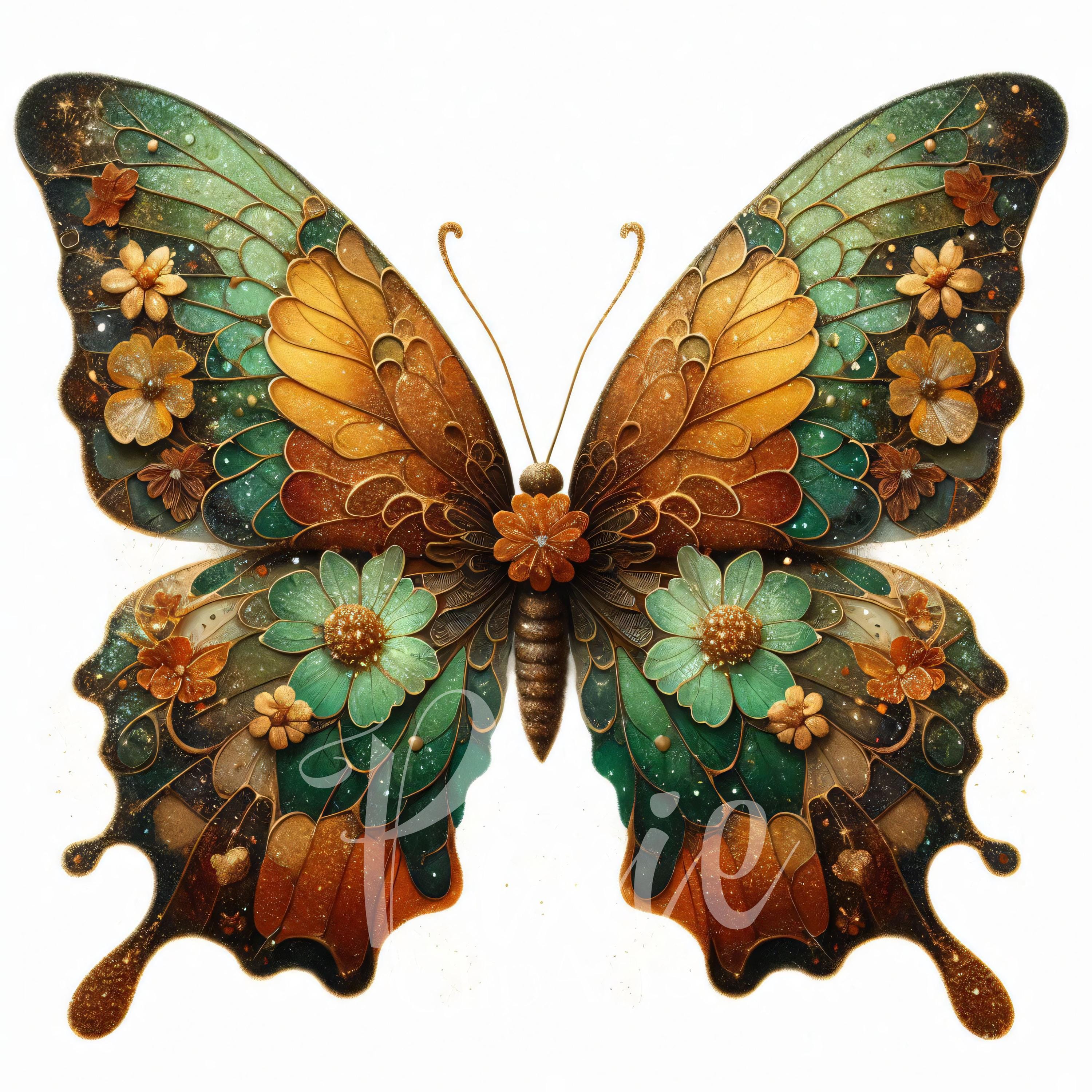 Whimsical Butterfly Clipart | Set of 10 High Quality 300DPI JPG ...