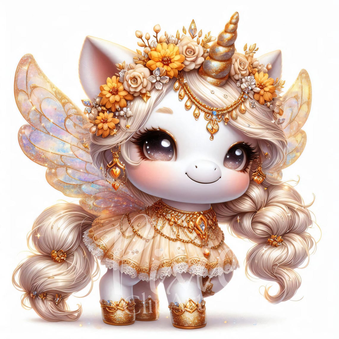 Magical Fairy Unicorn Clipart | Set of 8 JPEG High Quality 300DPI JPEG ...
