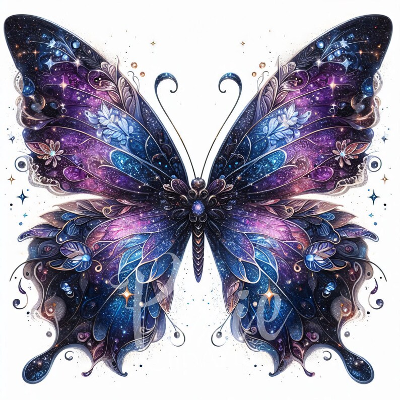 Whimsical Butterfly Clipart | Set of 10 High Quality 300DPI JPG ...