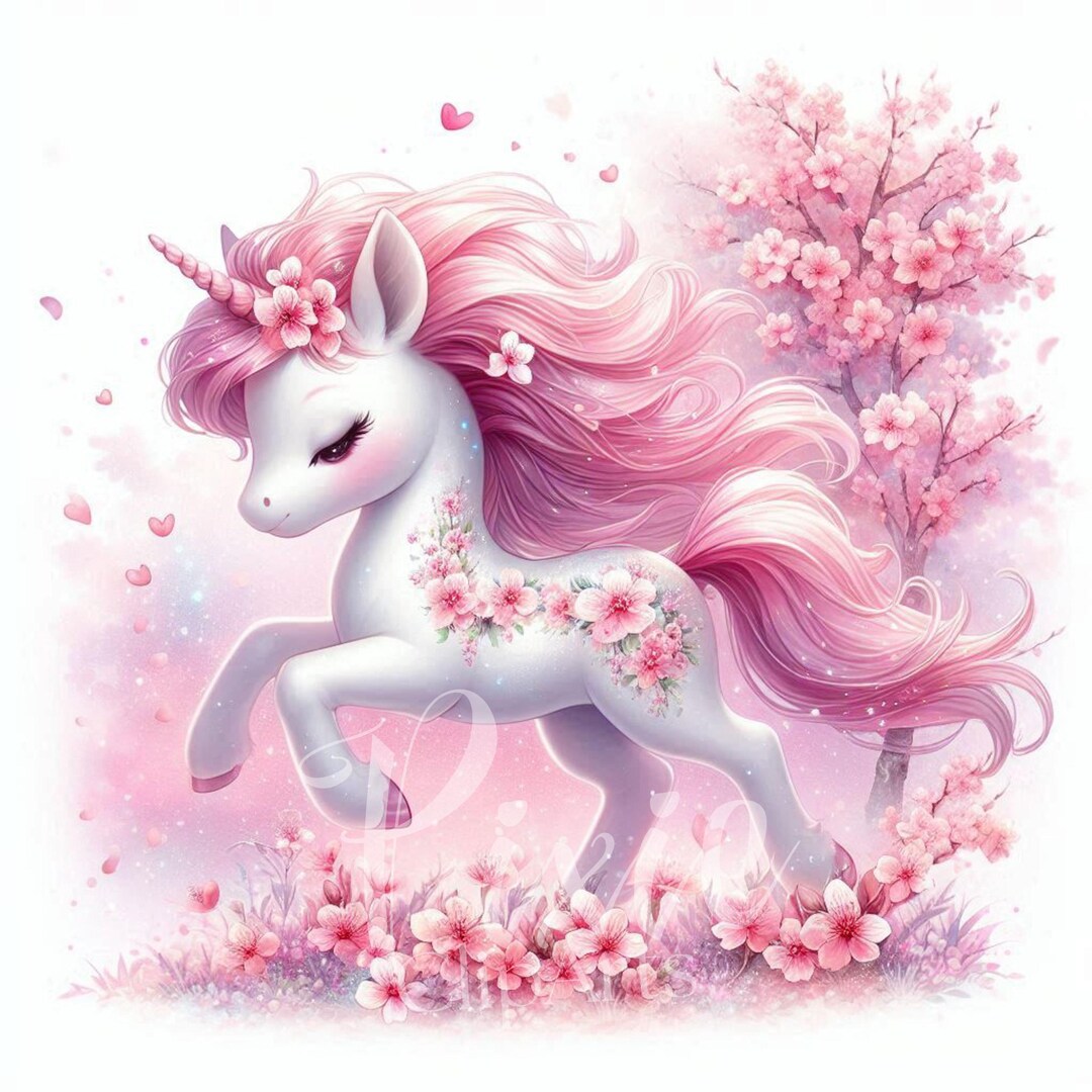 Magical Fairy Unicorn Clipart | Set of 8 JPEG High Quality 300DPI JPEG ...