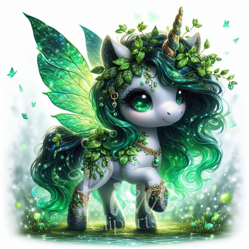 Magical Fairy Unicorn Clipart | Set of 10 JPEG High Quality 300DPI JPEG ...