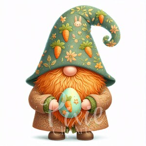 Easter Gnome Clipart | Set of 10 High Quality 300DPI JPEG | Carrot ...