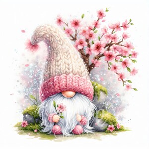 Spring Gnome Clipart | Set of 8 High Quality 300DPI JPEG | Cherry ...