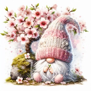 Spring Gnome Clipart | Set of 8 High Quality 300DPI JPEG | Cherry ...