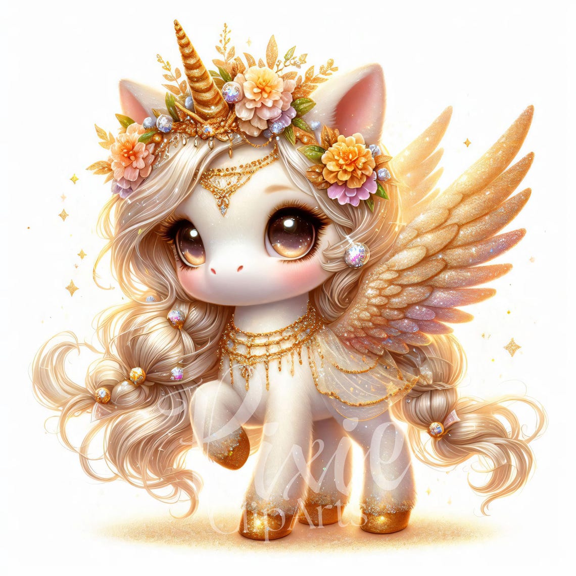 Magical Fairy Unicorn Clipart | Set of 8 JPEG High Quality 300DPI JPEG ...