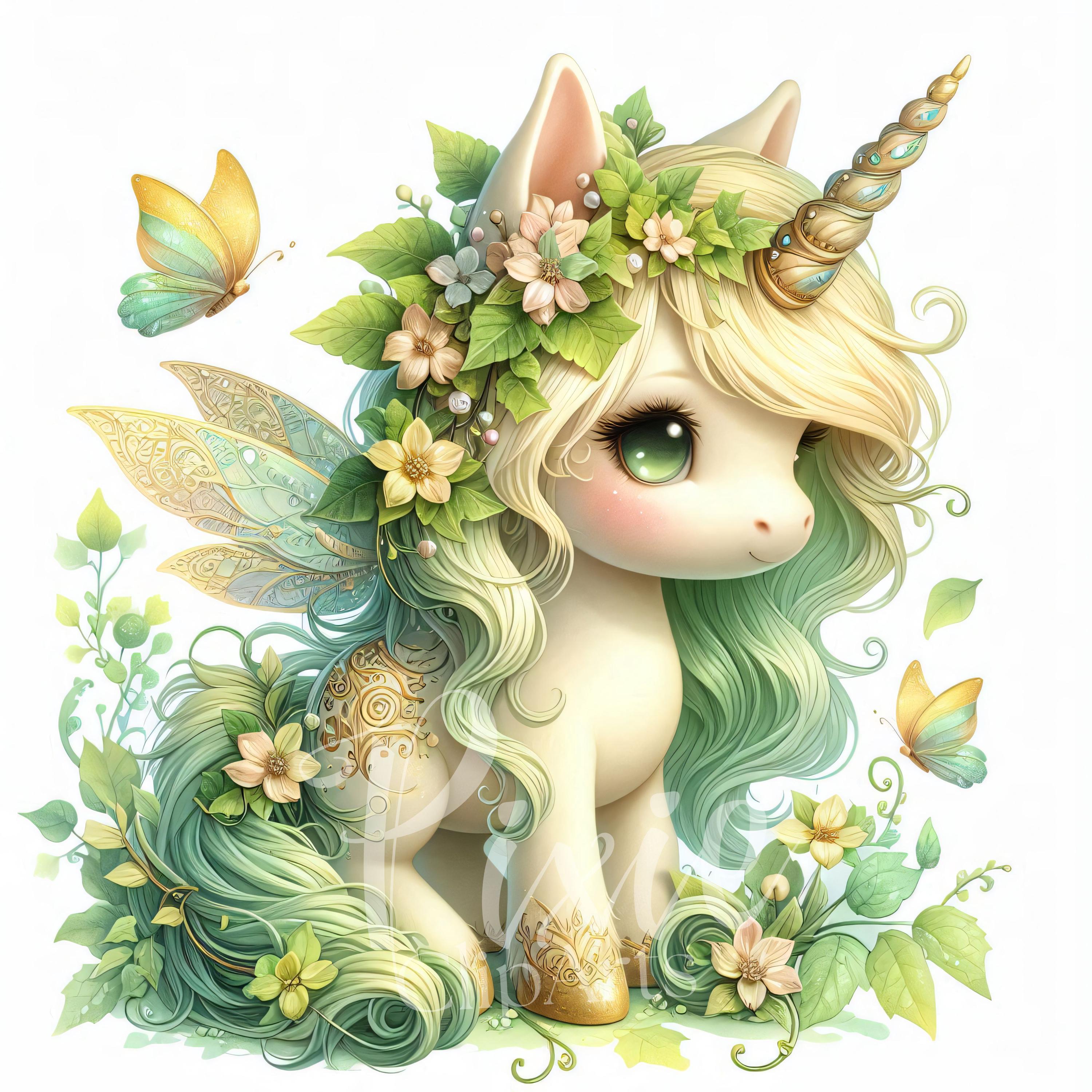 Magical Fairy Unicorn Clipart | Set of 8 JPEG High Quality 300DPI JPEG ...