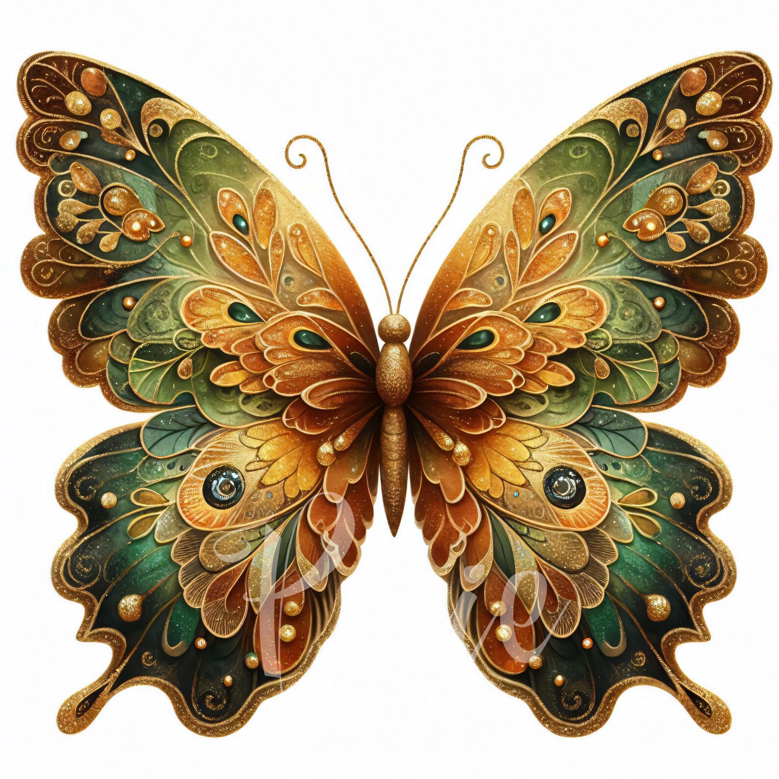 Whimsical Butterfly Clipart | Set of 10 High Quality 300DPI JPG ...
