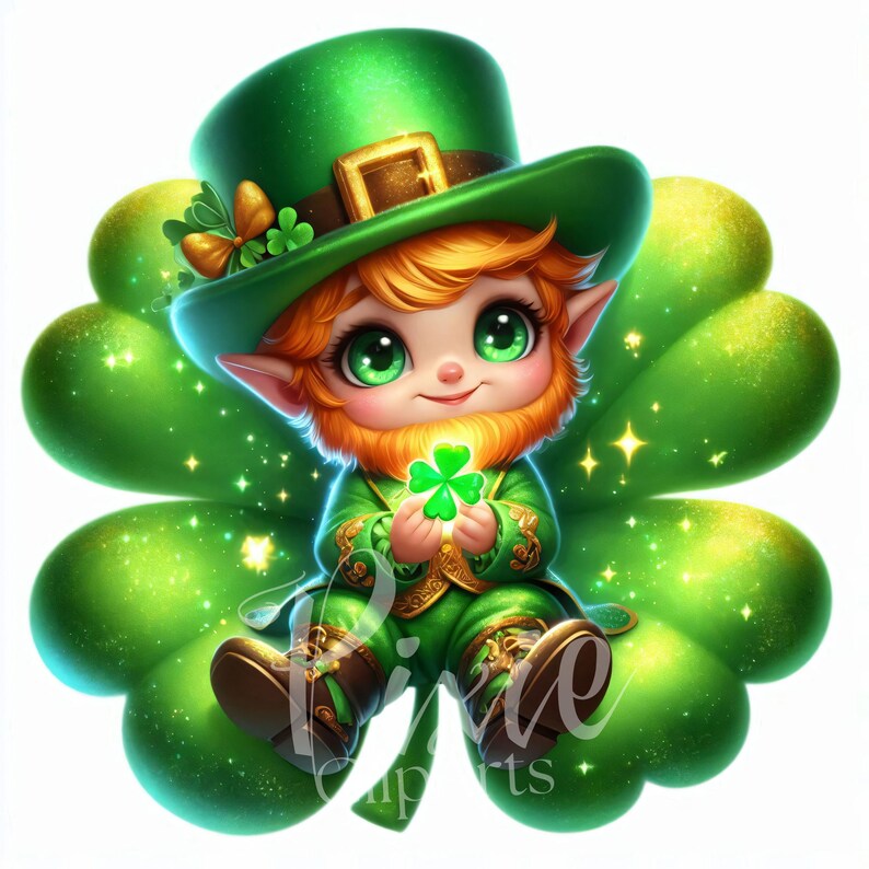Saint Patrick's Day Leprechaun Clipart | Clover Leaf Leprechaun Clipart ...