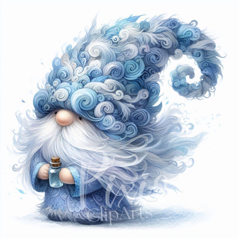 Magical Gnome Clipart | Set of 10 High Quality 300DPI JPEG | Wind ...