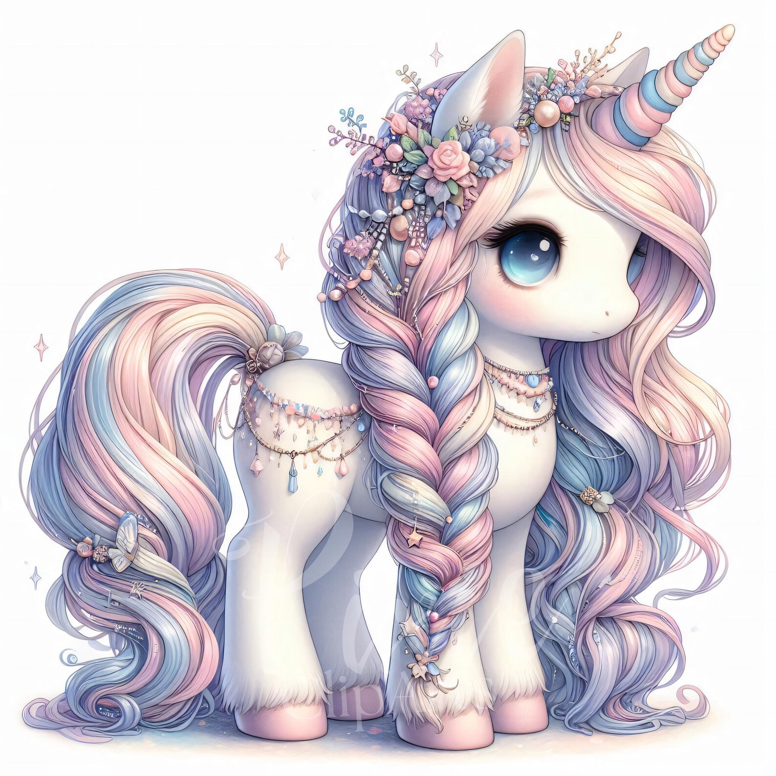 Magical Fairy Unicorn Clipart | Set of 10 JPEG High Quality 300DPI JPEG ...