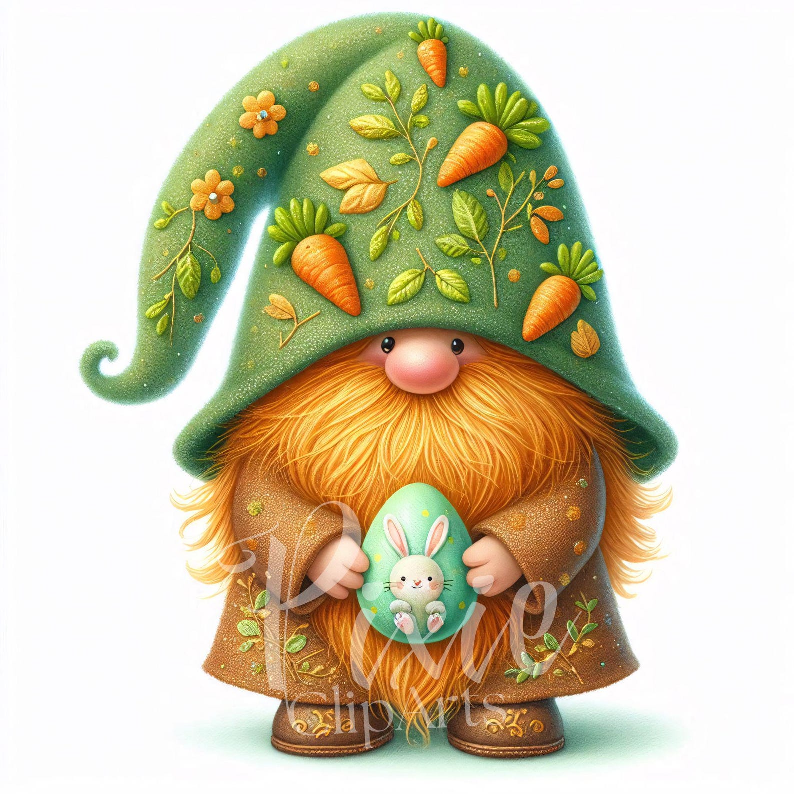 Easter Gnome Clipart | Set of 10 High Quality 300DPI JPEG | Carrot ...