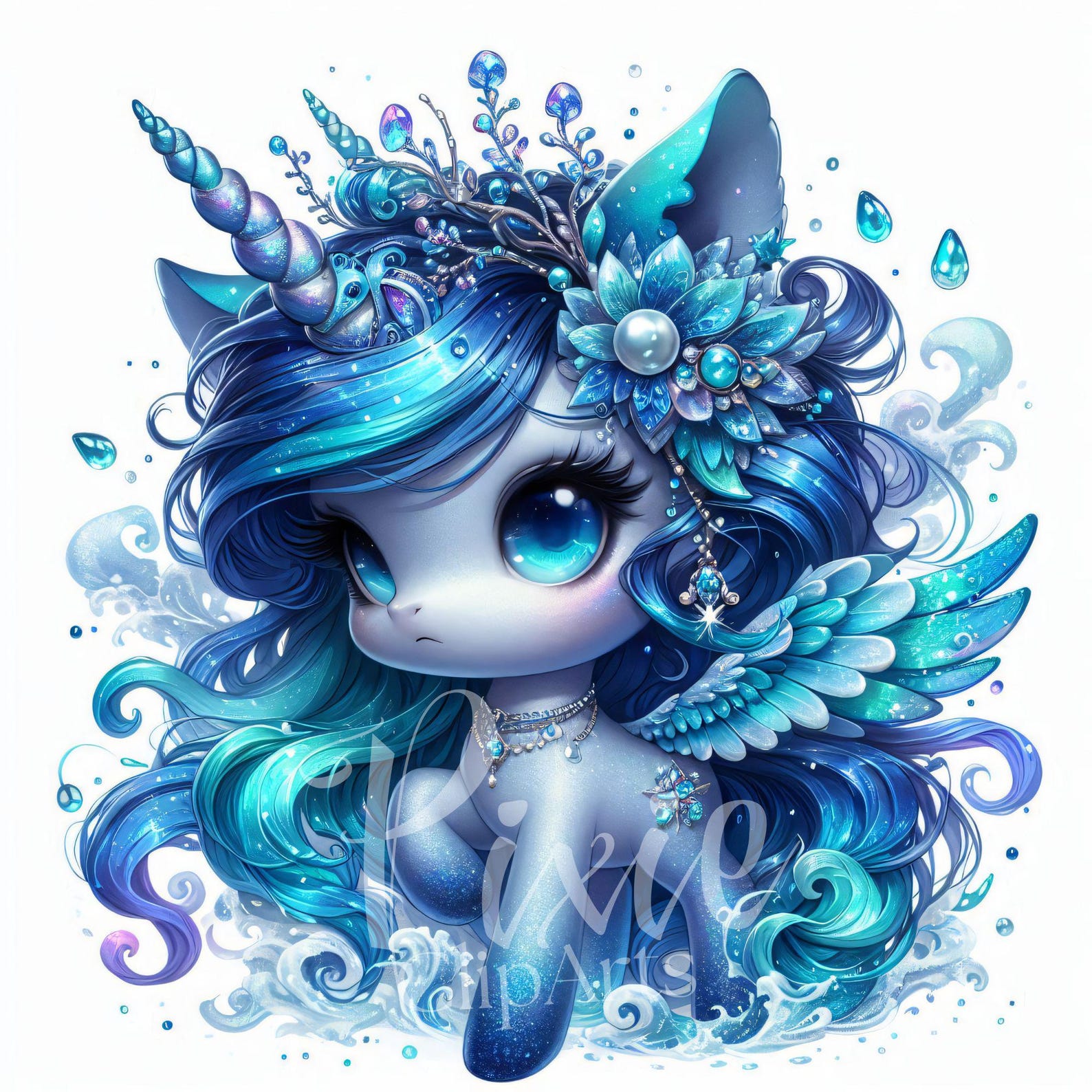 Magical Fairy Unicorn Clipart | Set of 10 JPG High Quality 300DPI JPG ...