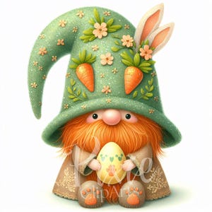 Easter Gnome Clipart | Set of 10 High Quality 300DPI JPEG | Carrot ...