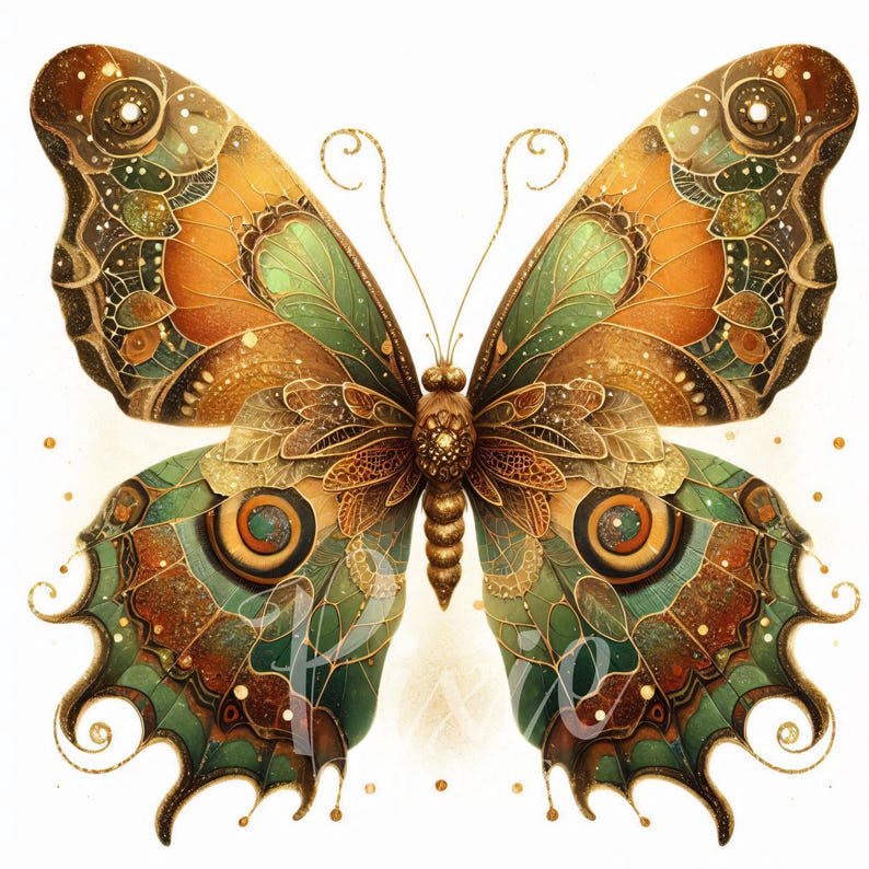 Whimsical Butterfly Clipart | Set of 10 High Quality 300DPI JPG ...