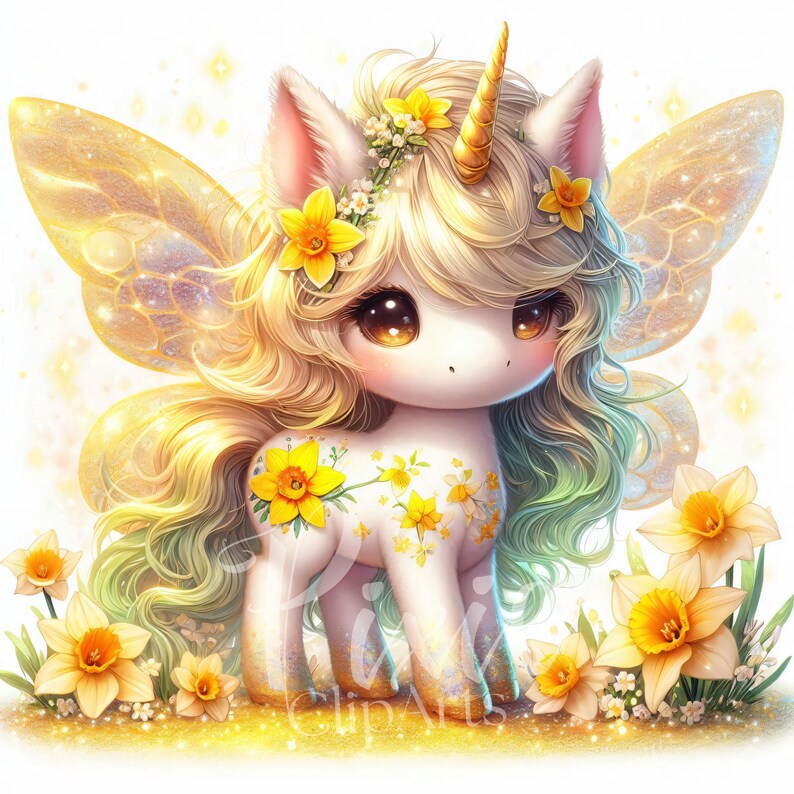 Magical Fairy Unicorn Clipart | Set of 8 JPEG High Quality 300DPI JPEG ...