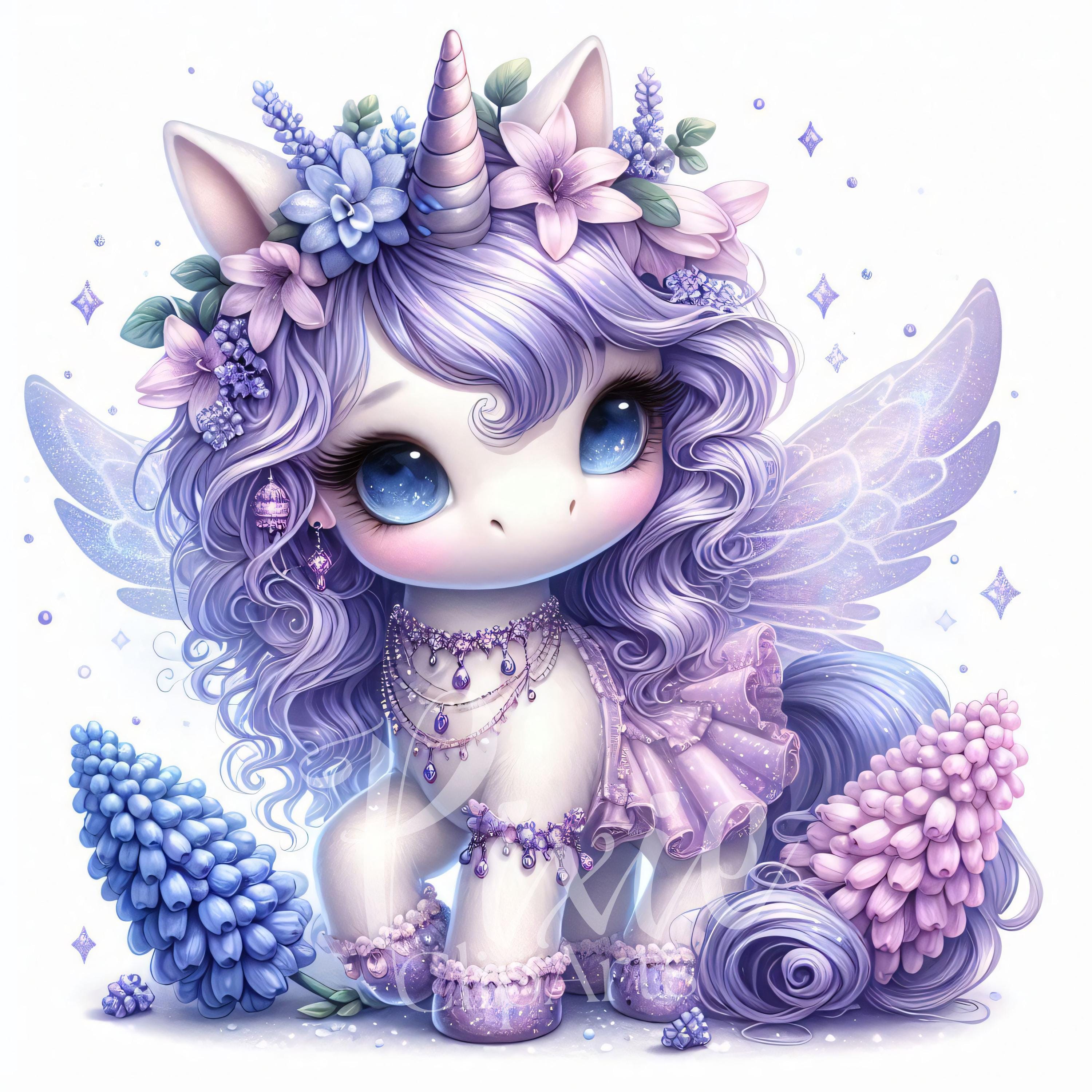 Magical Fairy Unicorn Clipart | Set of 8 JPEG High Quality 300DPI JPEG ...