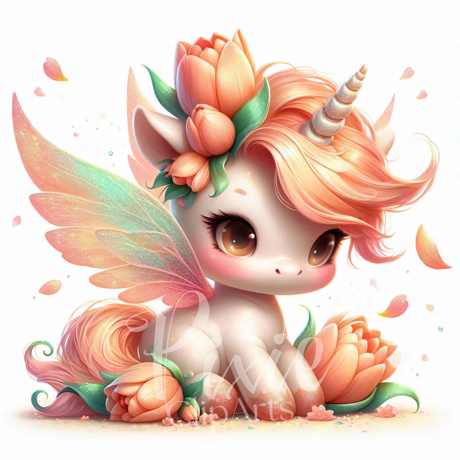 Magical Fairy Unicorn Clipart | Set of 8 JPEG High Quality 300DPI JPEG ...