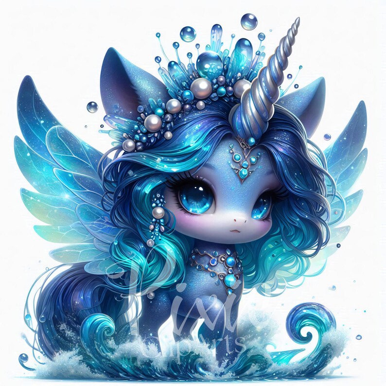 Magical Fairy Unicorn Clipart | Set of 10 JPG High Quality 300DPI JPG ...