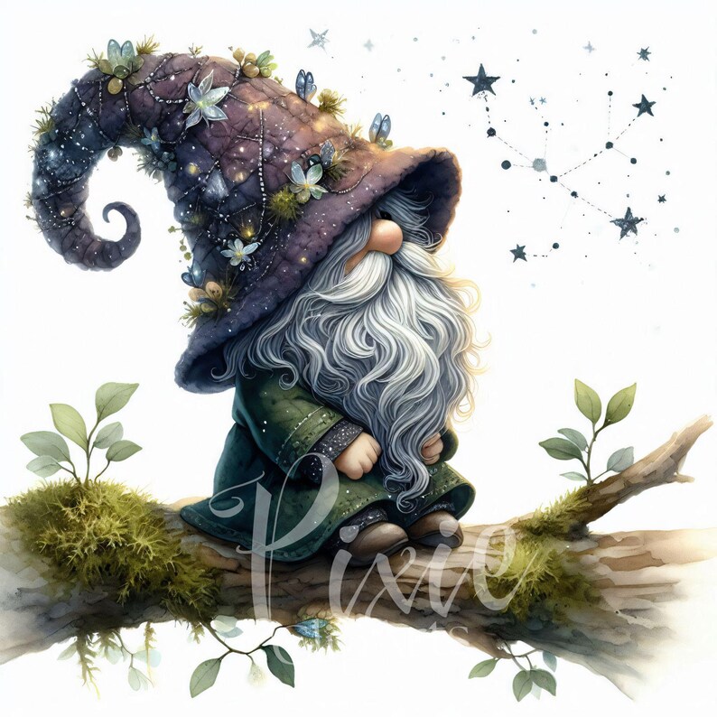 Magical Gnome Clipart | Set of 10 High Quality 300DPI JPEG | Whispering ...