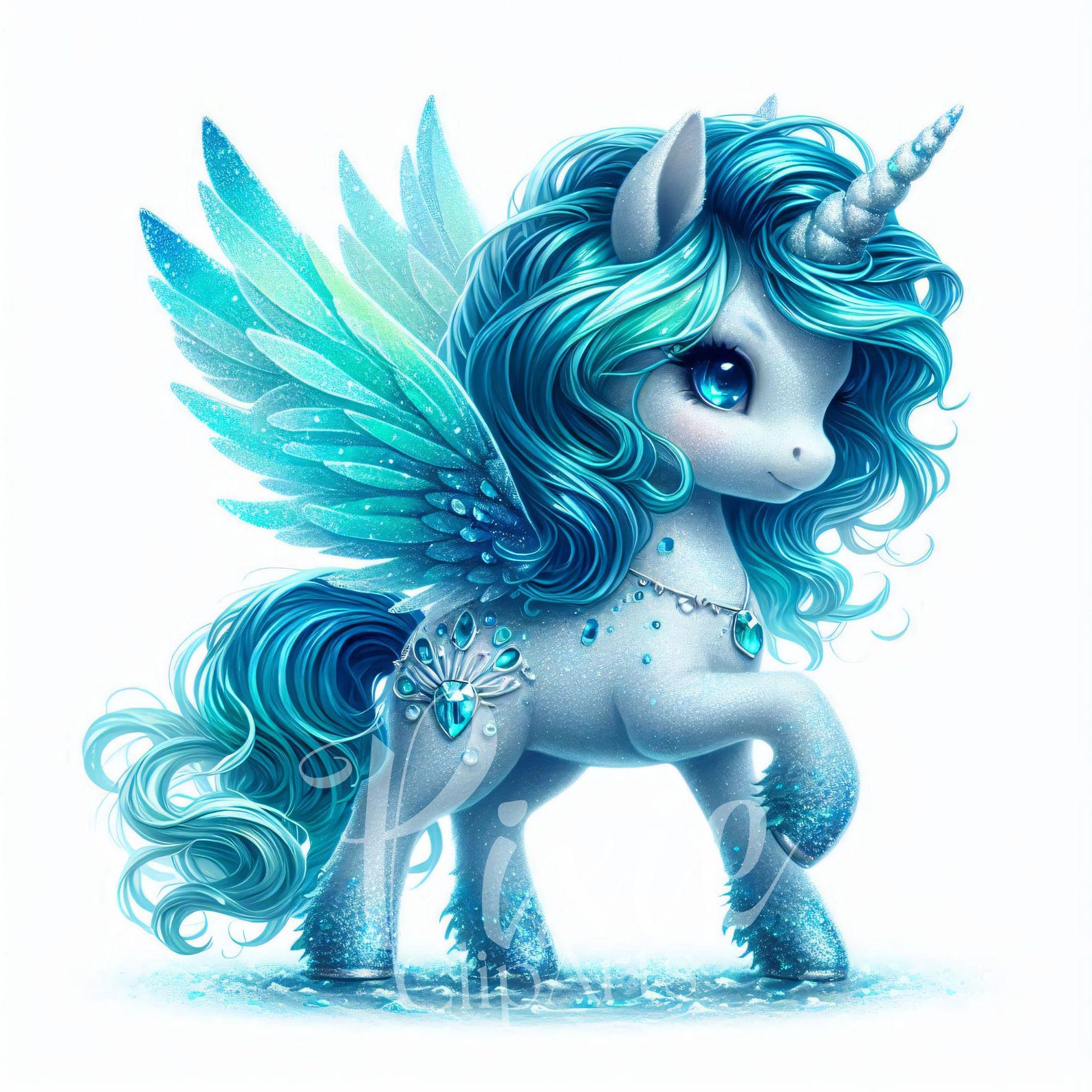 Magical Fairy Unicorn Clipart | Set of 10 JPEG High Quality 300DPI JPEG ...