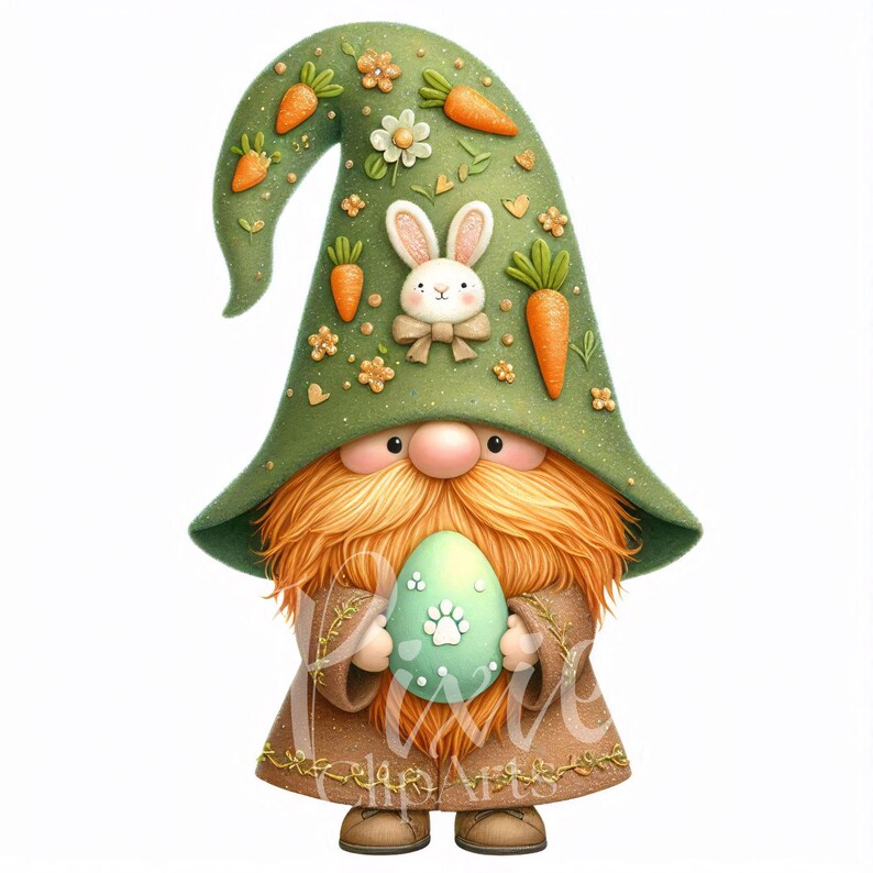 Easter Gnome Clipart | Set of 10 High Quality 300DPI JPEG | Carrot ...