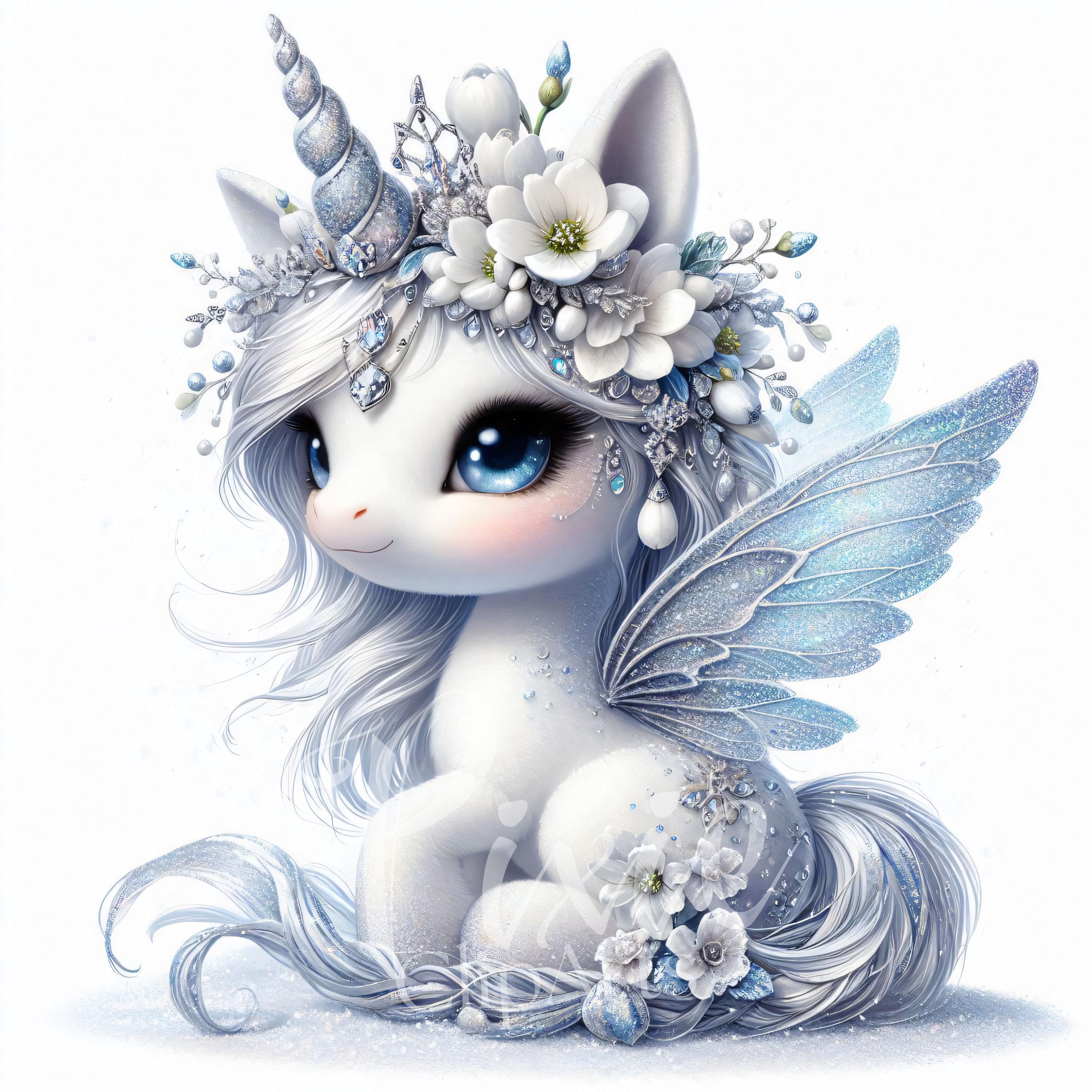 Magical Fairy Unicorn Clipart | Set of 8 JPEG High Quality 300DPI JPEG ...