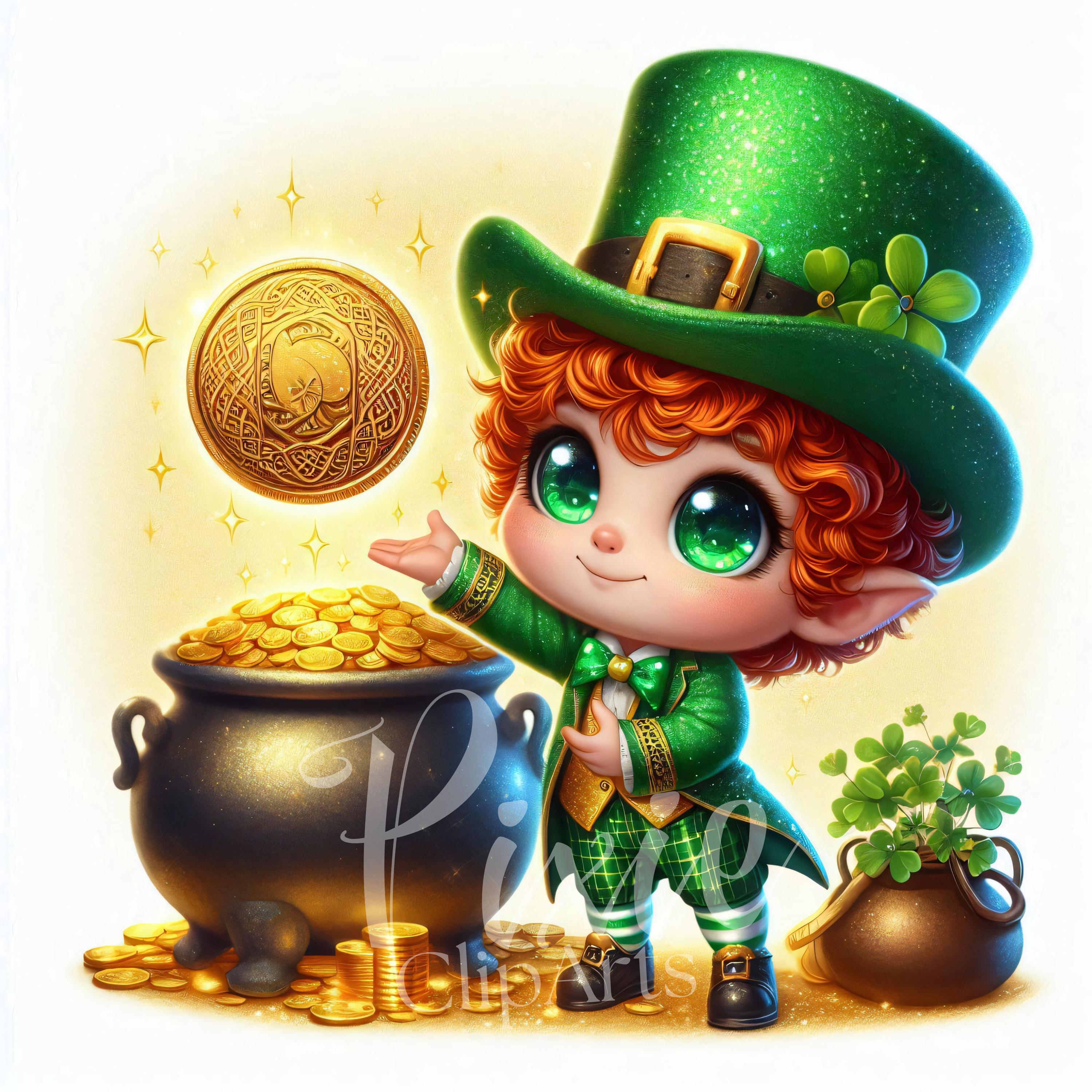 Saint Patrick's Day Leprechaun Clipart | Lucky Gold Leprechaun Clipart ...